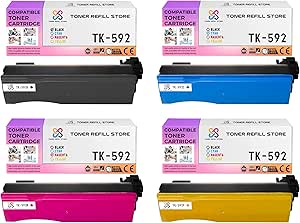 Amazon.com: Toner Refill Store ™ 4 Toner Cartridges for Kyocera TK-592 ...