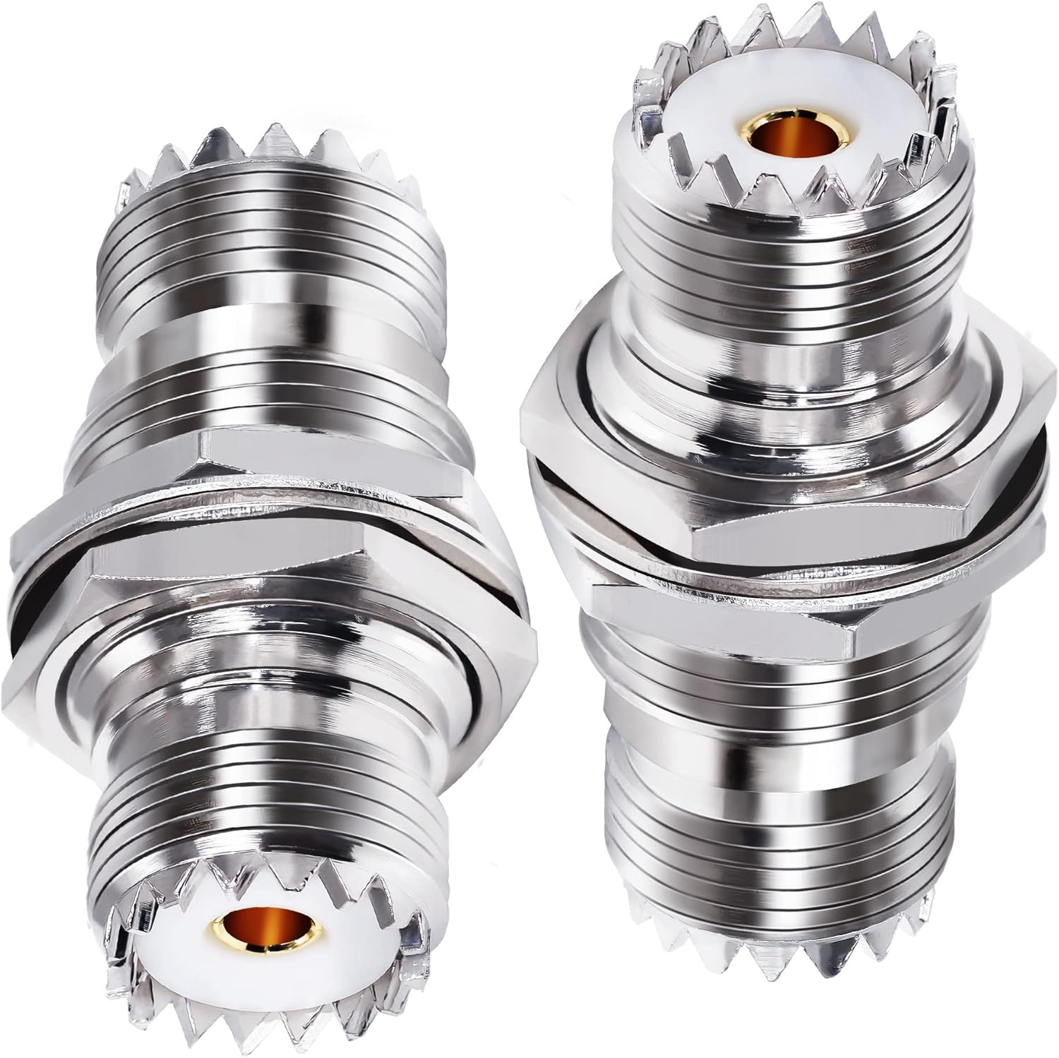 TUOLNK PL-259 Skjutkontakt Koaxialadapter UHF Kvinna till UHF Kvinna SO239 till SO239 ...