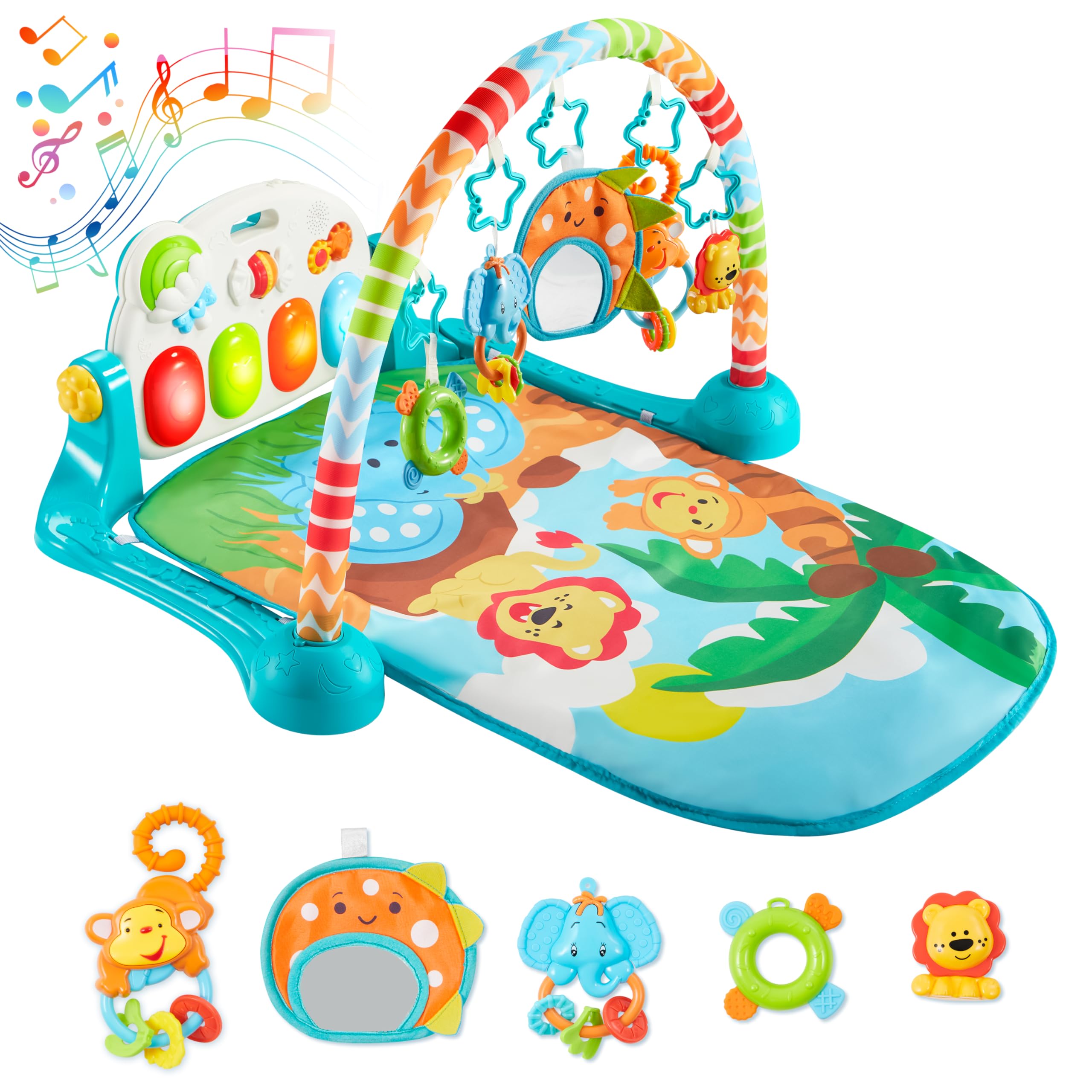 Amazon.com: SYNCFUN Baby Play Mat, Tummy Time Mat Toys, Baby Musical ...