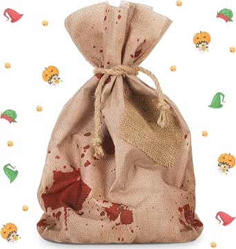 Amazon.com: Dansydaisy Halloween Trick or Treat Bag Large Burlap Sack ...