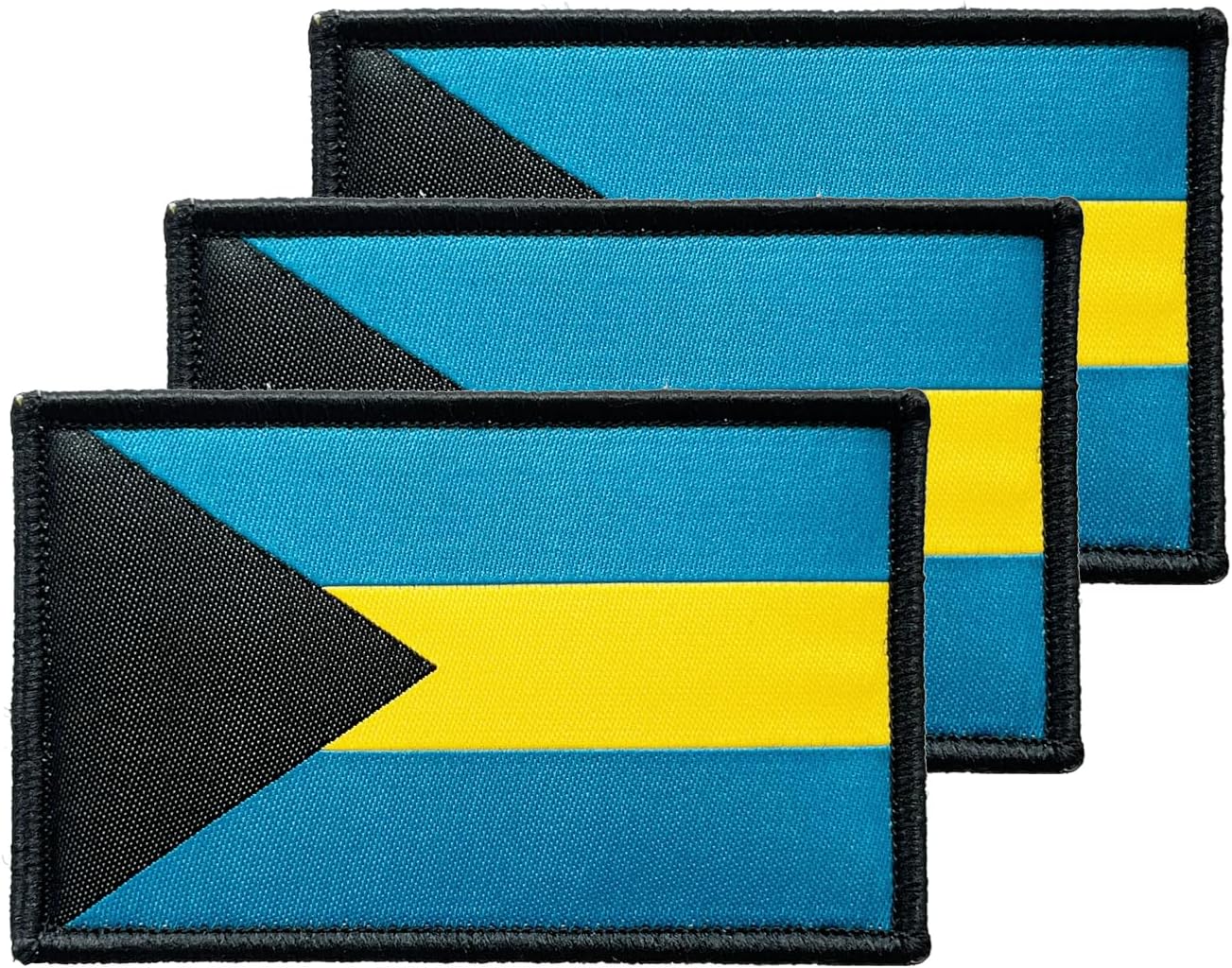 Amazon.com: 3Pcs Bahamas Bahamians Flag Patch 2x3 Inch, Hook Loop Tactical Embroidered Armband ...