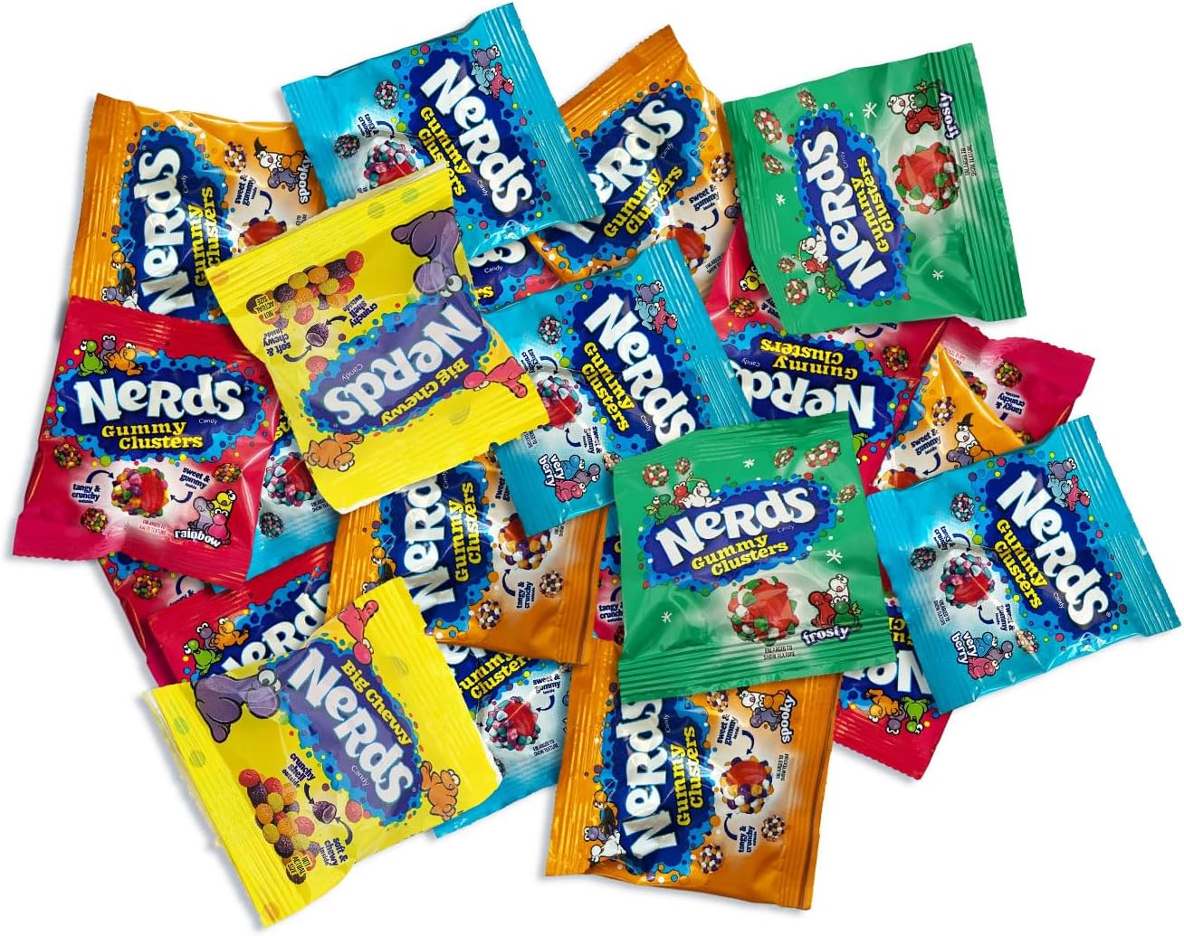 Amazon.com : Nerds Assorted Gummy Clusters - 2 lbs Individually Wrapped ...