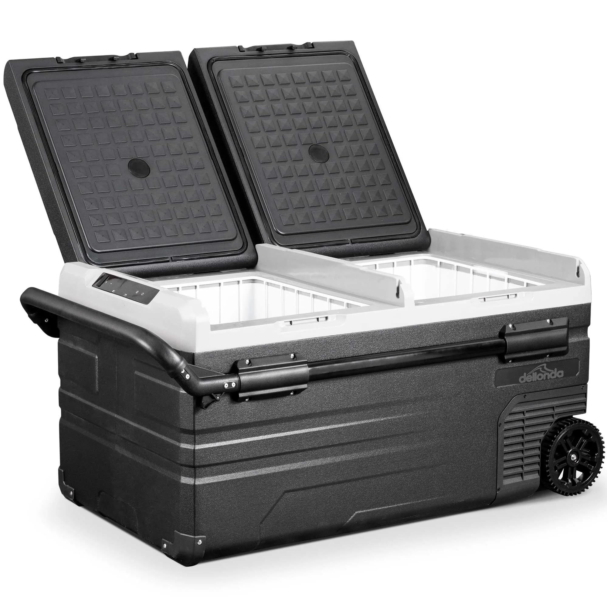 Dellonda 95L Portable Car Fridge, Freezer, 12/24V Dual Zone Compressor ...