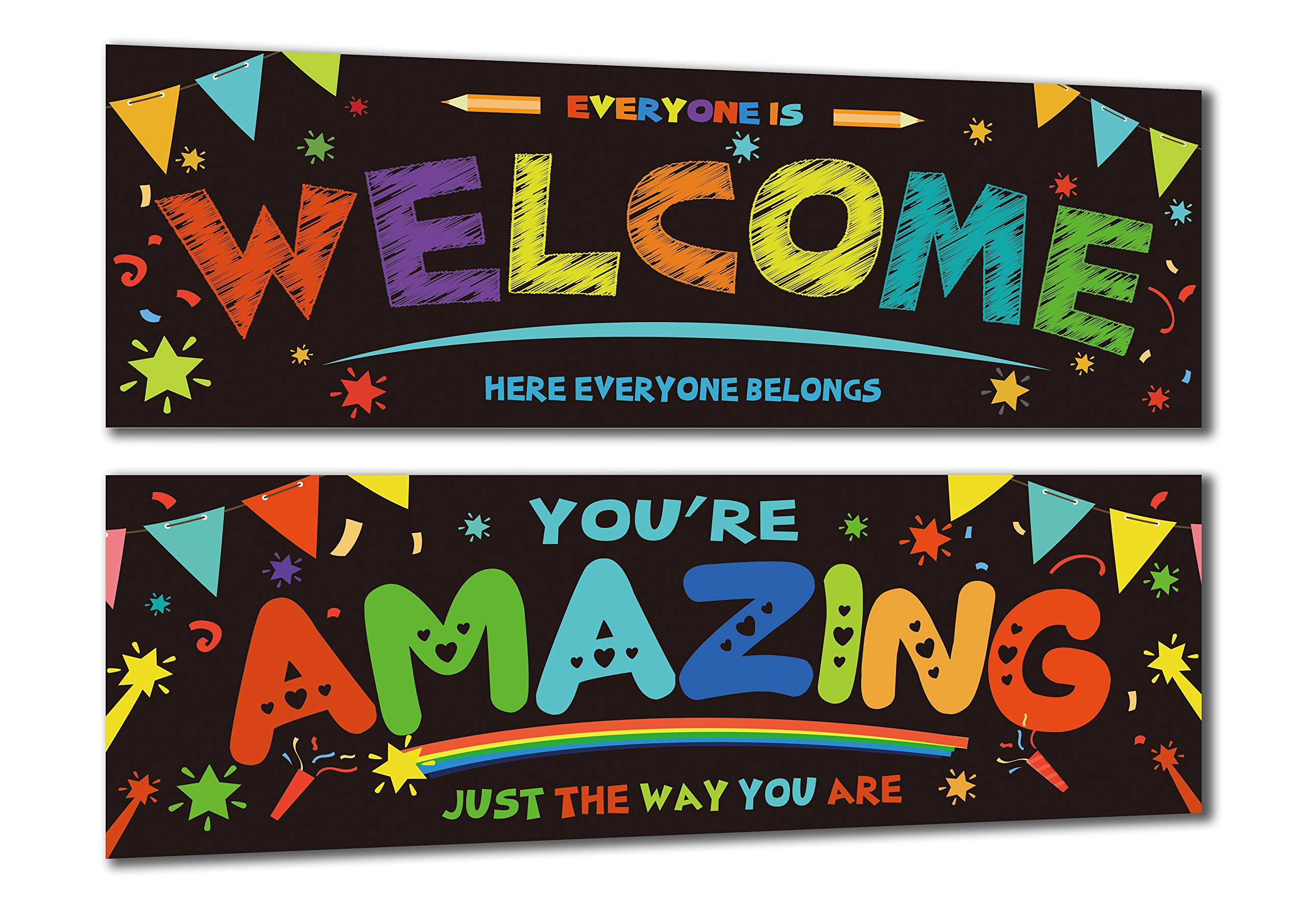 Buy Chillake 2 Pack Welcome Banners For Classroom Decorations buy-chillake-2-pack-welcome-banners-for-classroom-decorations