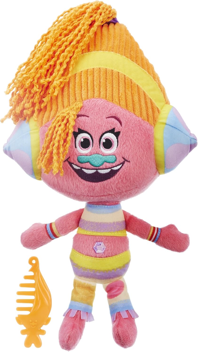 Hasbro DreamWorks Trolls DJ Suki Talkin’ Troll Plush Doll : Amazon.com ...