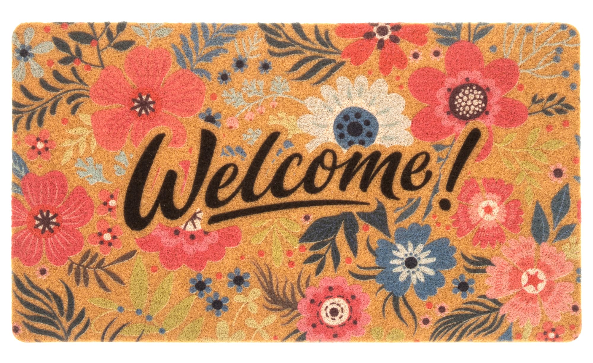 Amazon.com: Spring Welcome Door-Mats Floral Coir Doormats - Non-Slip ...