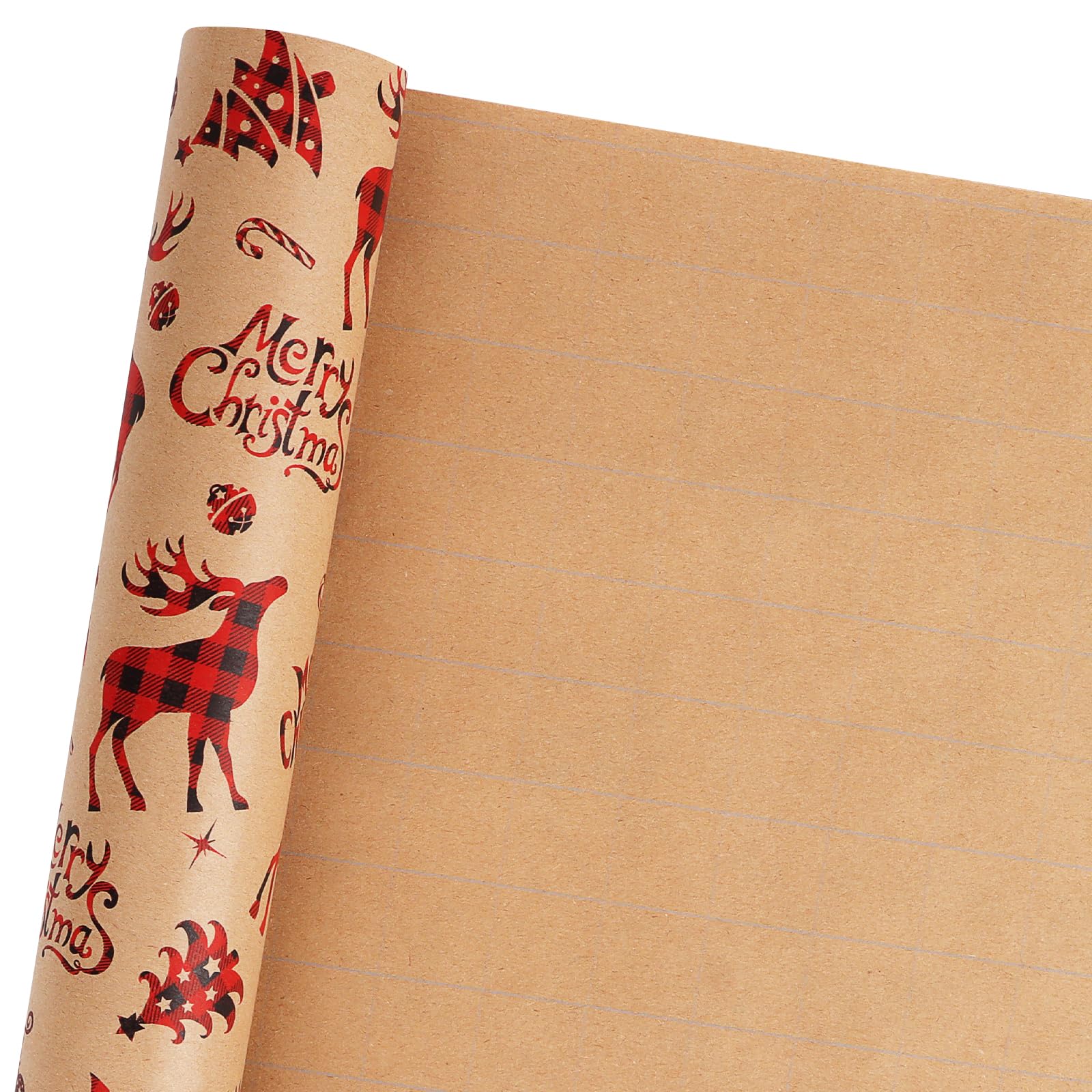 Amazon.com: FOPINOA Christmas Wrapping Paper, Vintage Christmas Gift ...