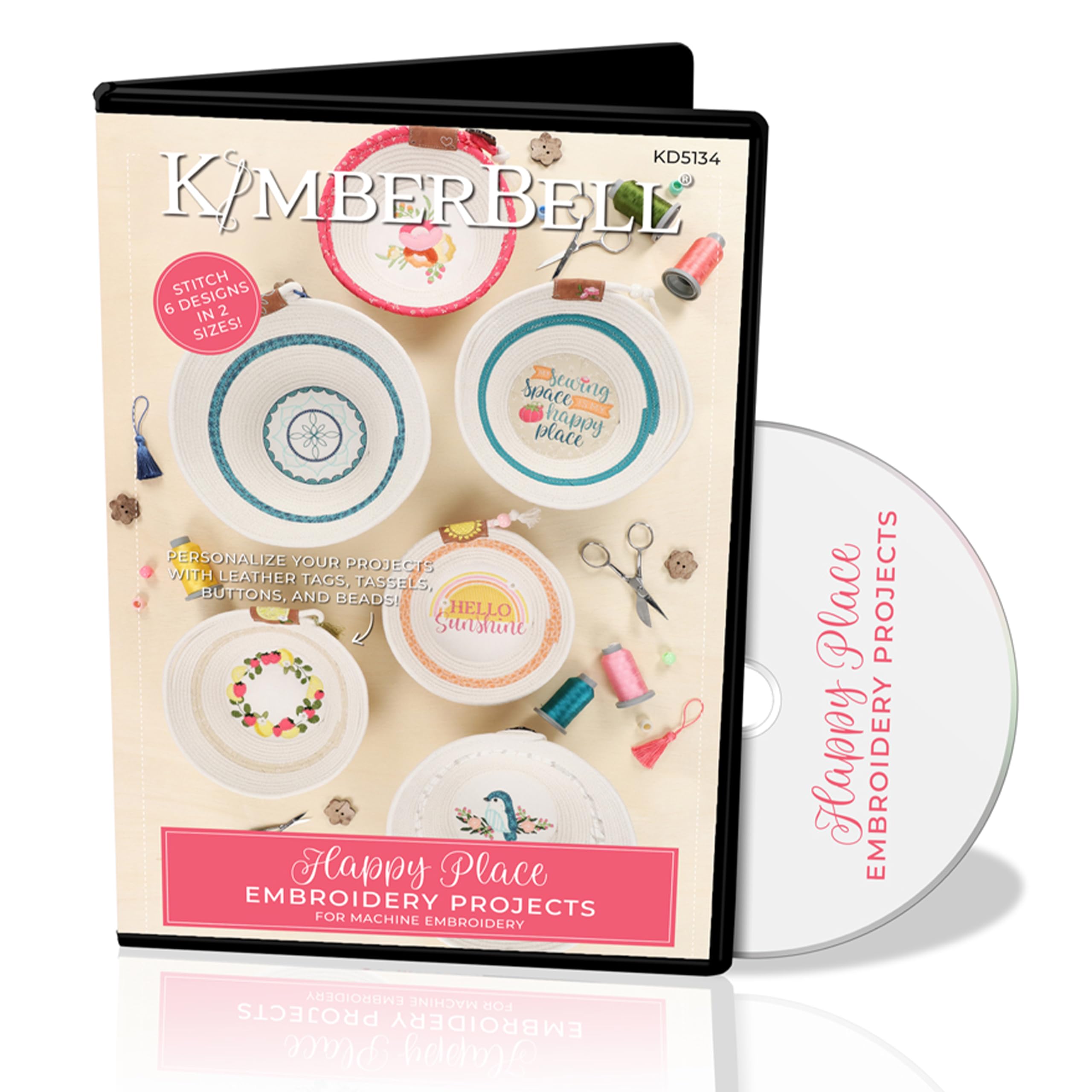 Amazon.com: Kimberbell Happy Place Embroidery Projects - Machine ...