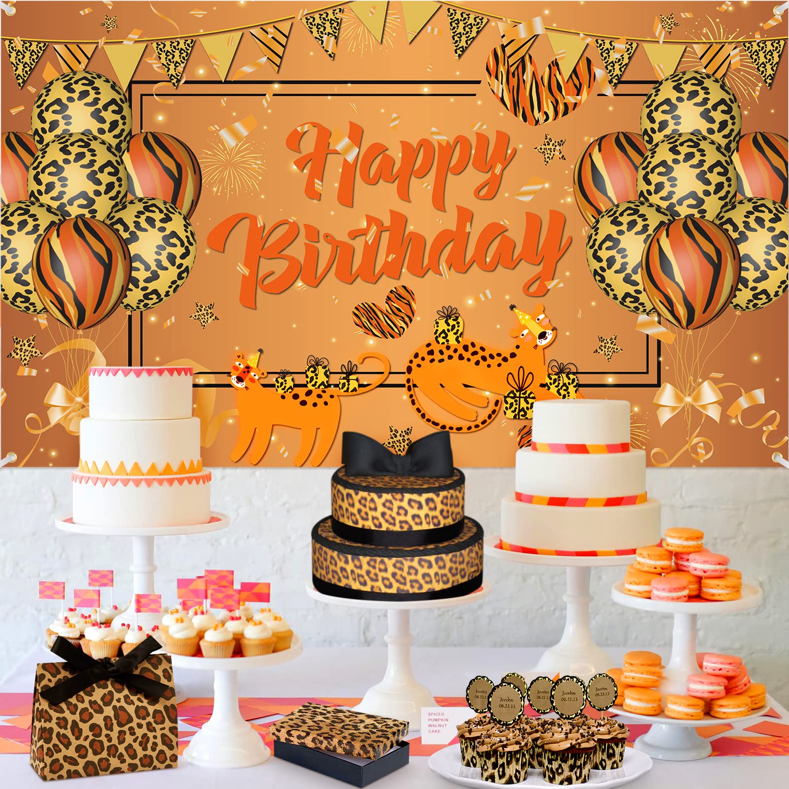 Happy Birthday Leopard Print Themes Leopard Birthday Banner – Palm