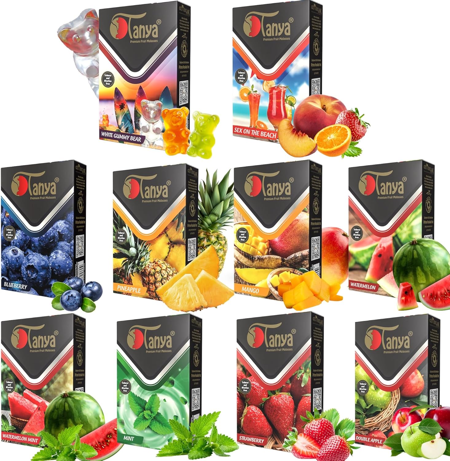 Amazon.com: Tanya Herbal Hookah Molasses 100% Nicotine & Tobacco Free ...