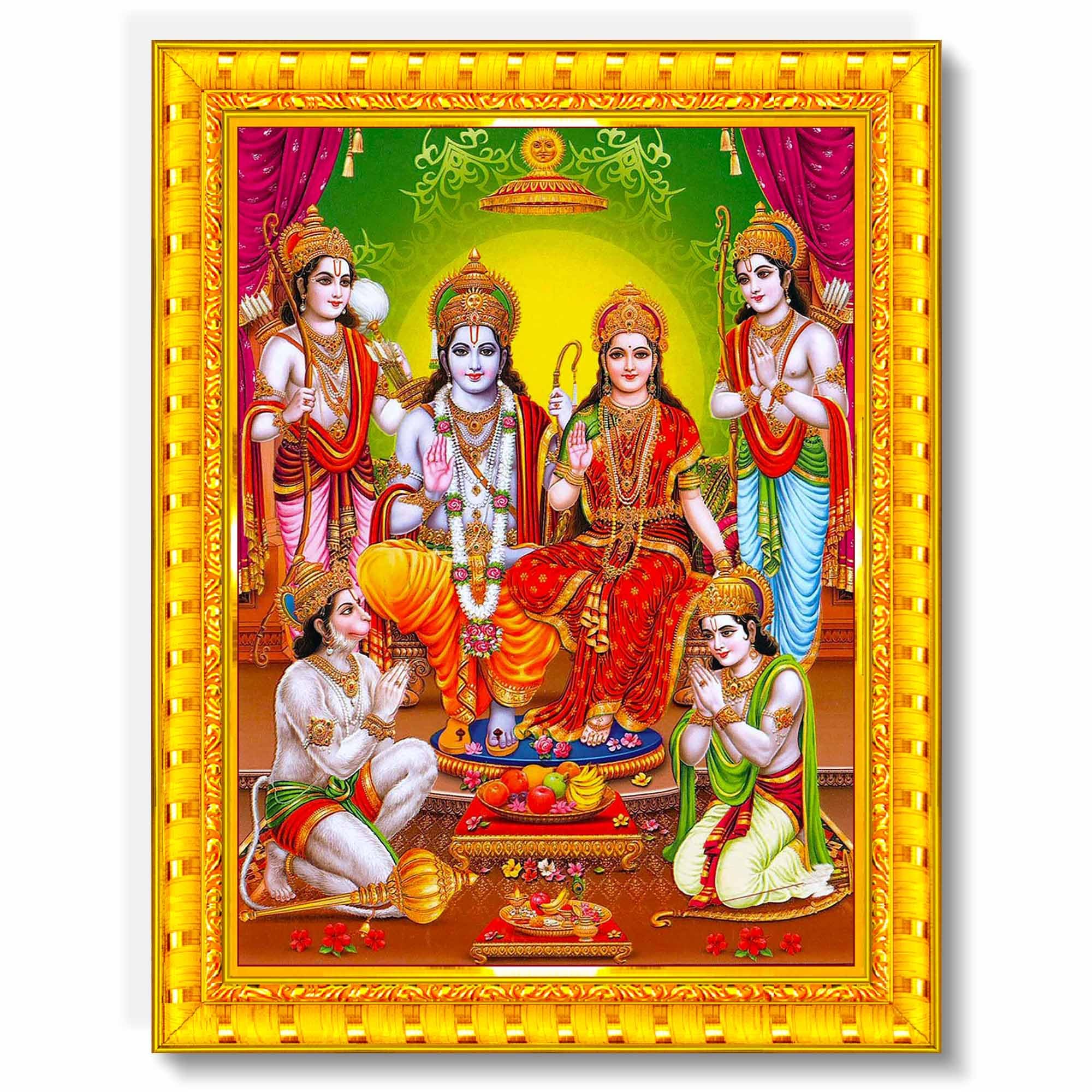 Pavan Photo Laminations Ram Darbar Lord Shri Rama Sita Parivar ...