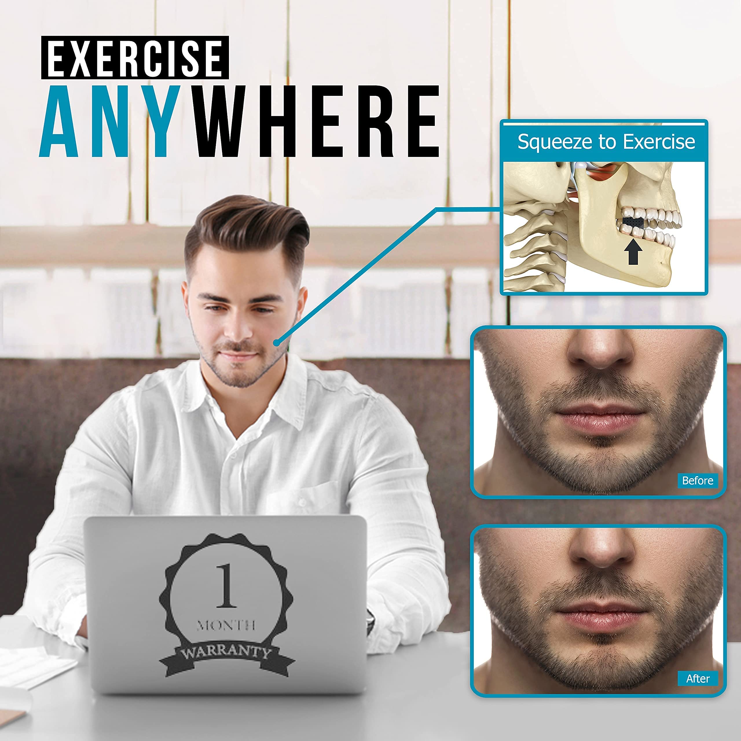 Buy JawForce Jaw Exerciser for Men & Women, 5 Piece Set, 2 Small Size ...