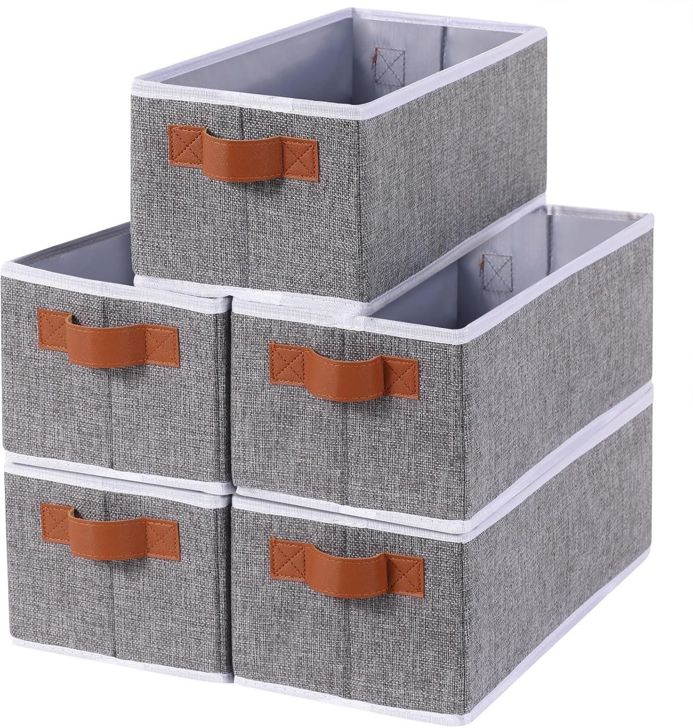 Amazon.com: YheenLf Fabric Storage Cubes 5-Pack, Foldable Open Clothes ...
