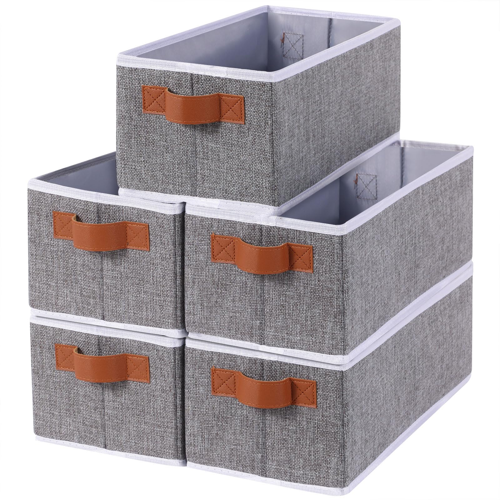 Amazon.com: YheenLf Small Storage Basket 5-Pack,Foldable Open Storage ...