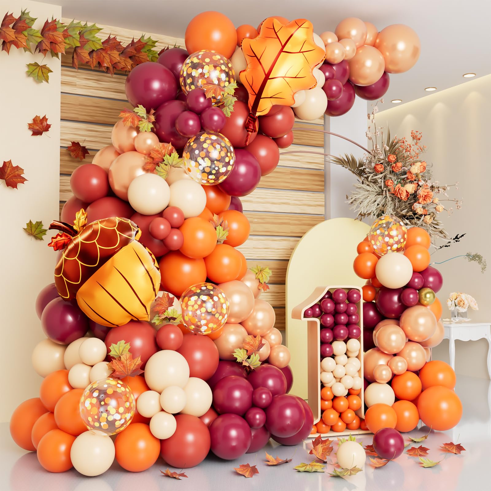 Amazon.com: DBKL 138pcs Fall Balloon Garland Arch Kit with Orange Dusty ...