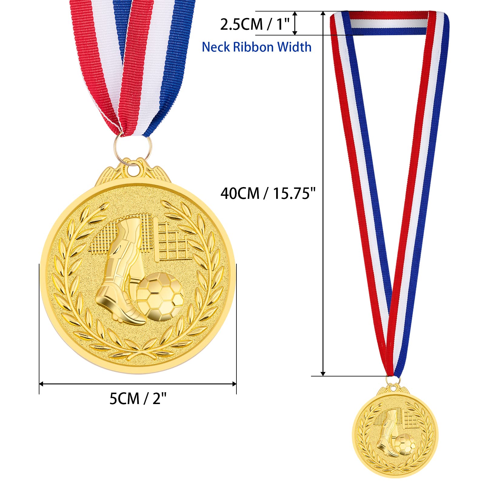 Snapklik.com : 15 Pieces Soccer Medals For Kids Metal Gold Award Medals ...