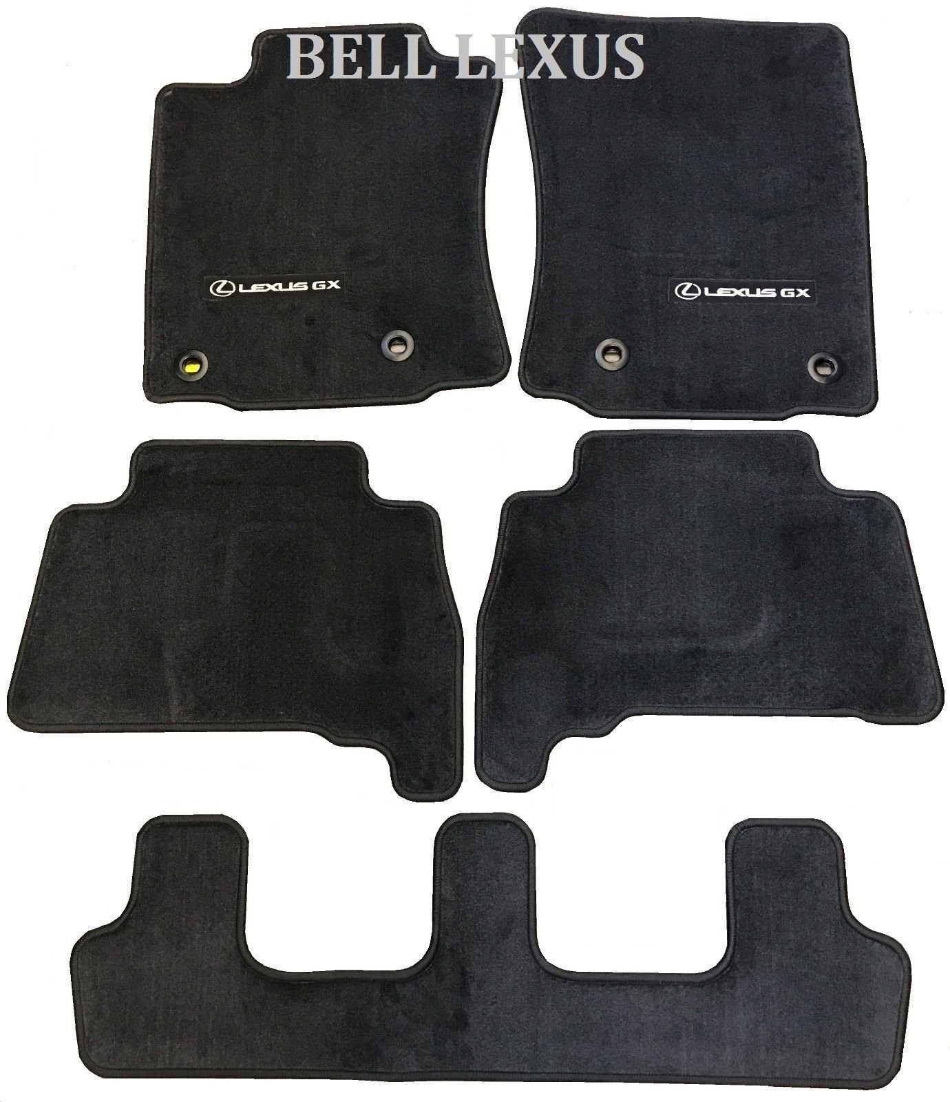 Amazon.com: Lexus NEW OEM FACTORY 5PC CARPET FLOOR MAT SET GX460 BLACK ...