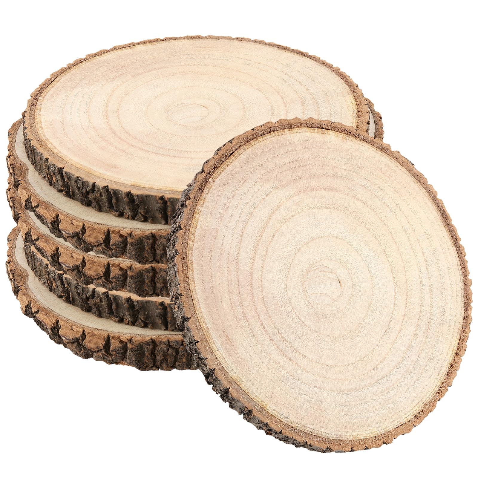 Amazon.com: MUKLEI 6 Pack 8-9 Inch Wood Slices, Unfinished Natural Wood ...
