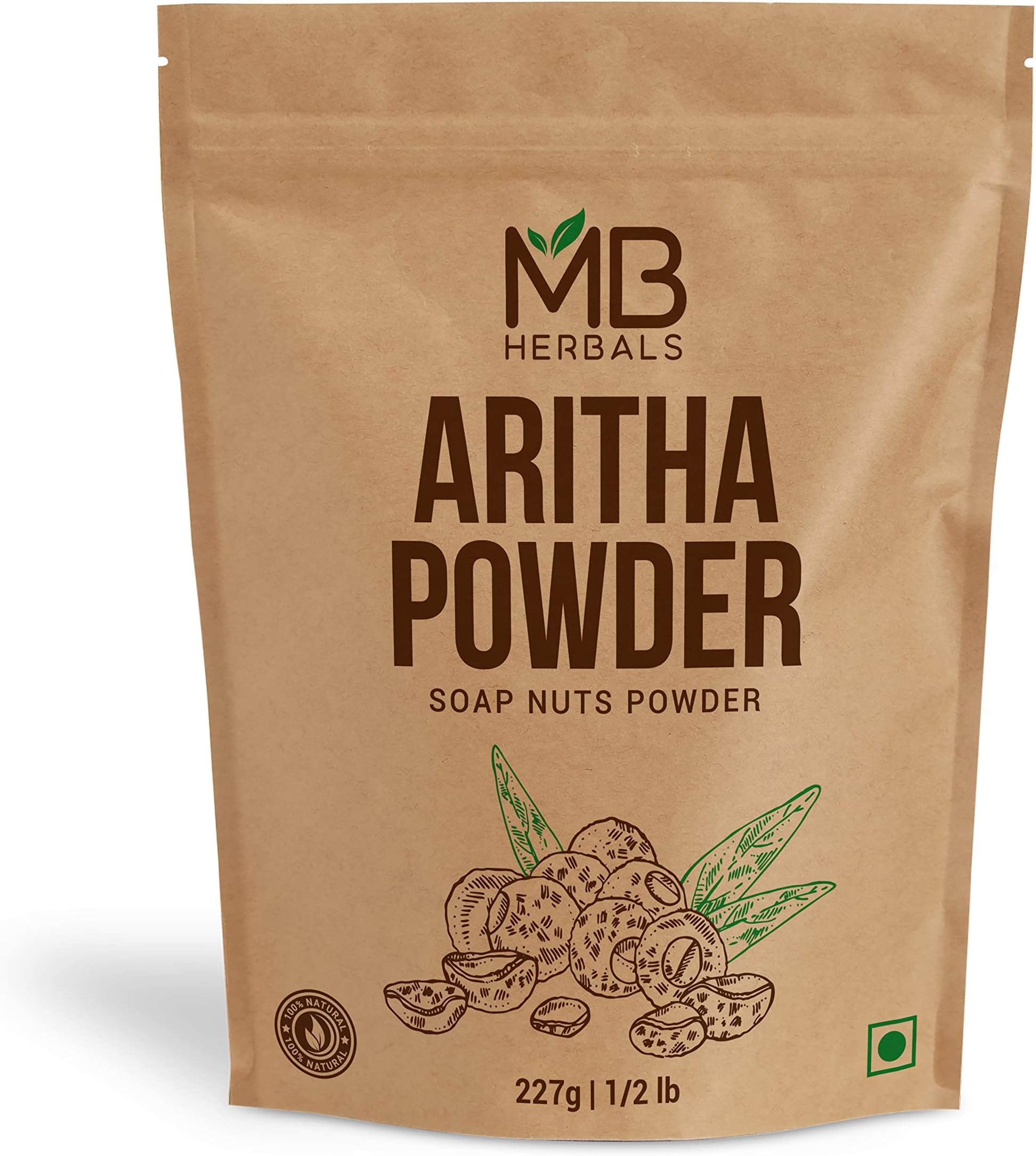 Amazon.com : mGanna 100% Pure Aritha Powder | Soap Nut Powder For Hair ...
