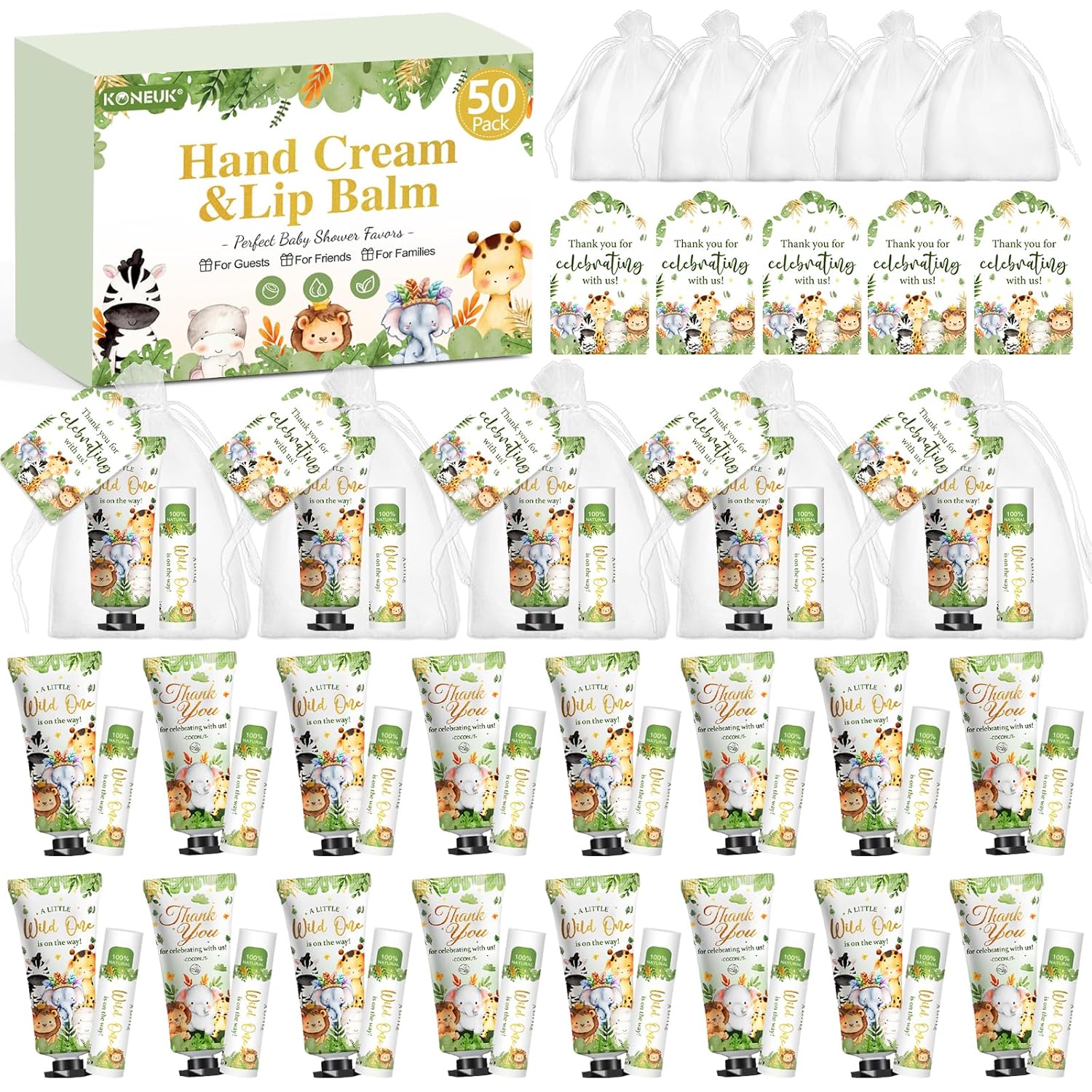 Amazon.com : 50 Pack Bulk Hand Cream and Bulk Lip Balm Gifts Sets, Baby ...
