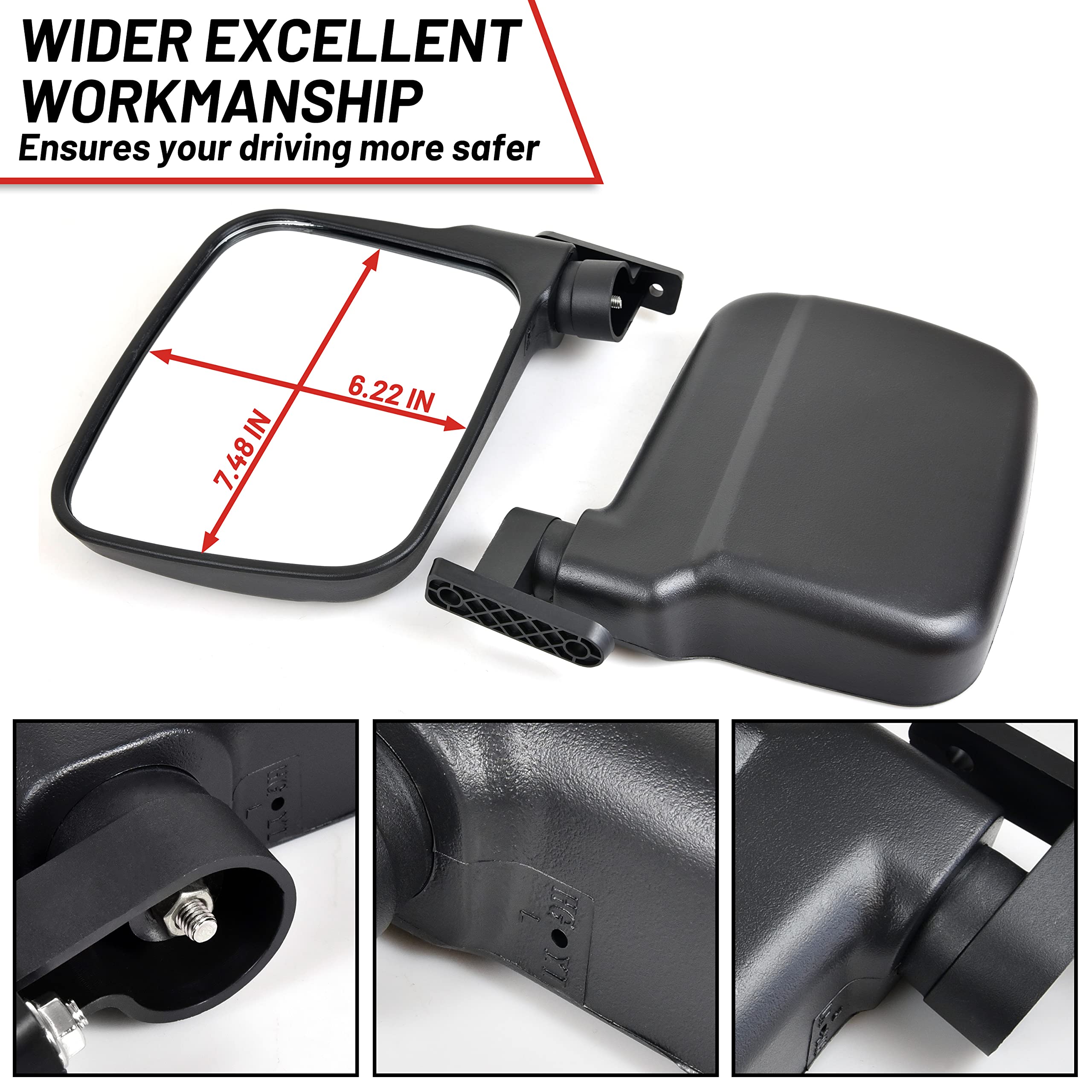 Snapklik.com : Adjustable Side Mirrors For Honda Pioneer 1000 16-25 ...