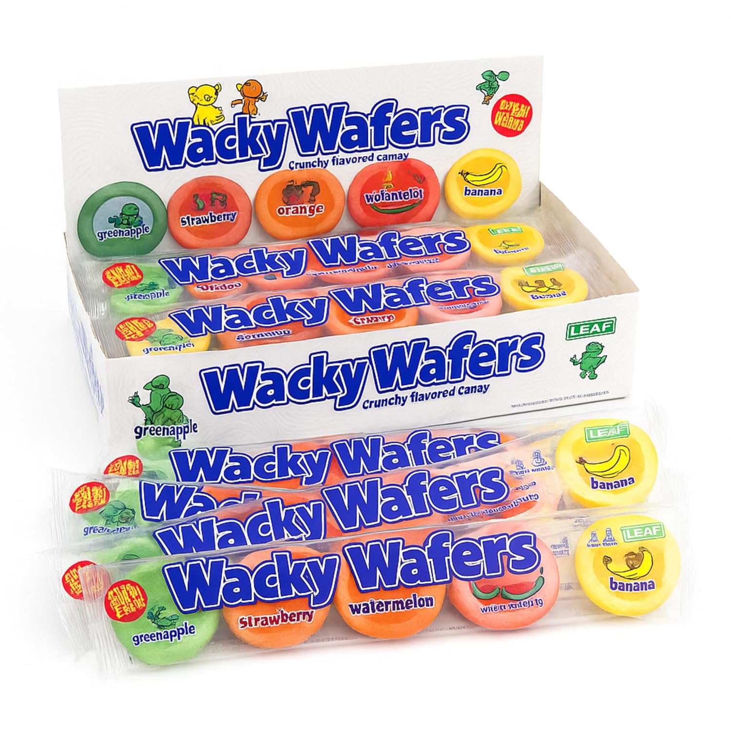 Amazon.com : Wacky Wafers Candy 24pk Bulk Retro Old-Fashioned Nostalgic ...