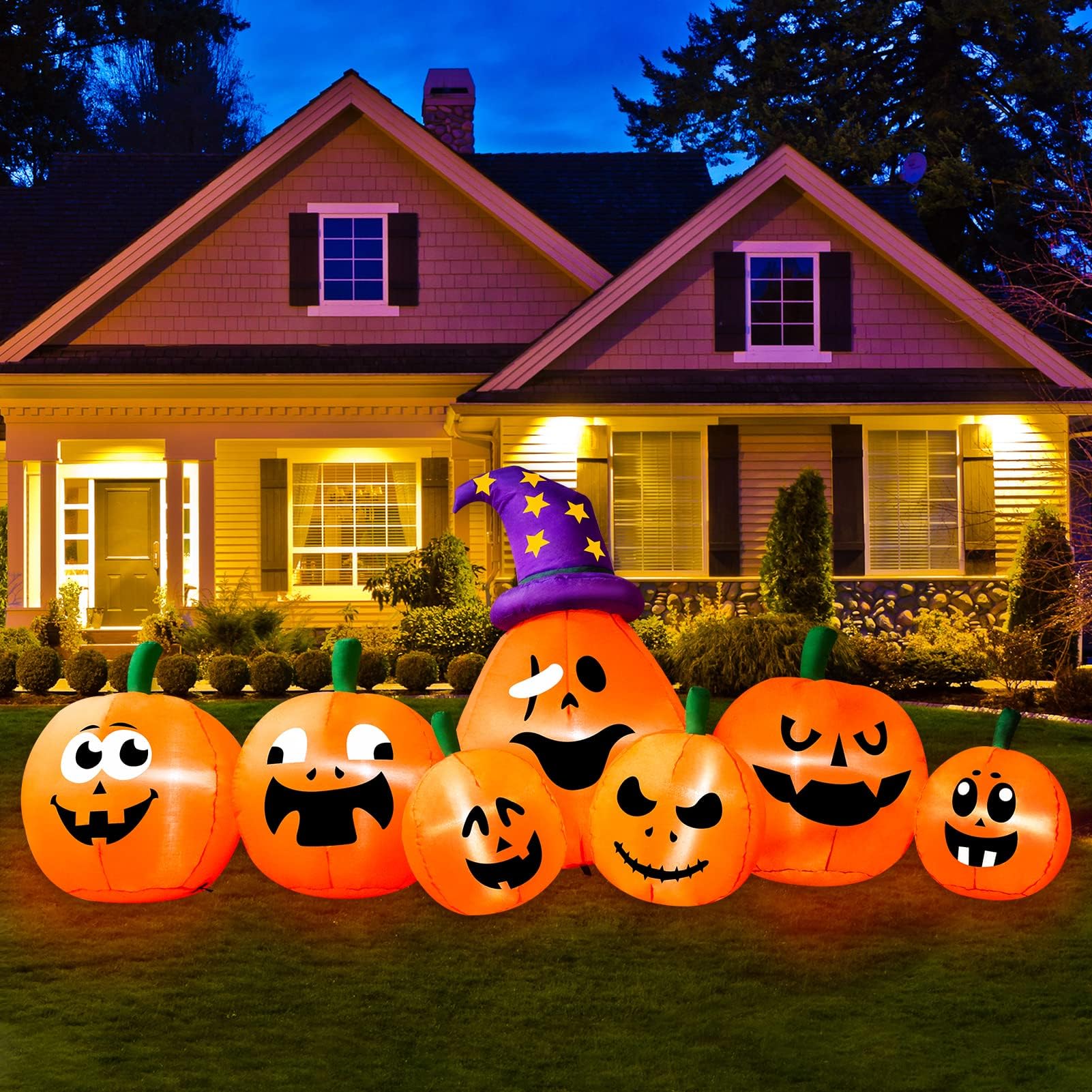 Amazon.com: zukakii 5Ft Halloween Inflatables Decorations Build-in ...