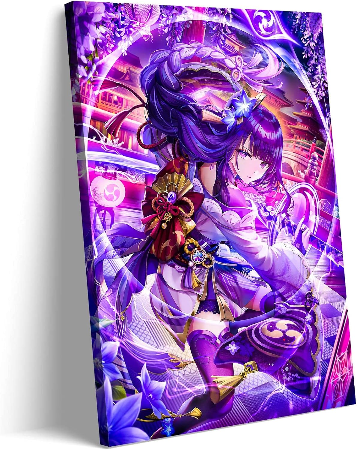 Amazon.com: Genshin Impact Raiden Shogun Cool Color Wall Art Canvas ...