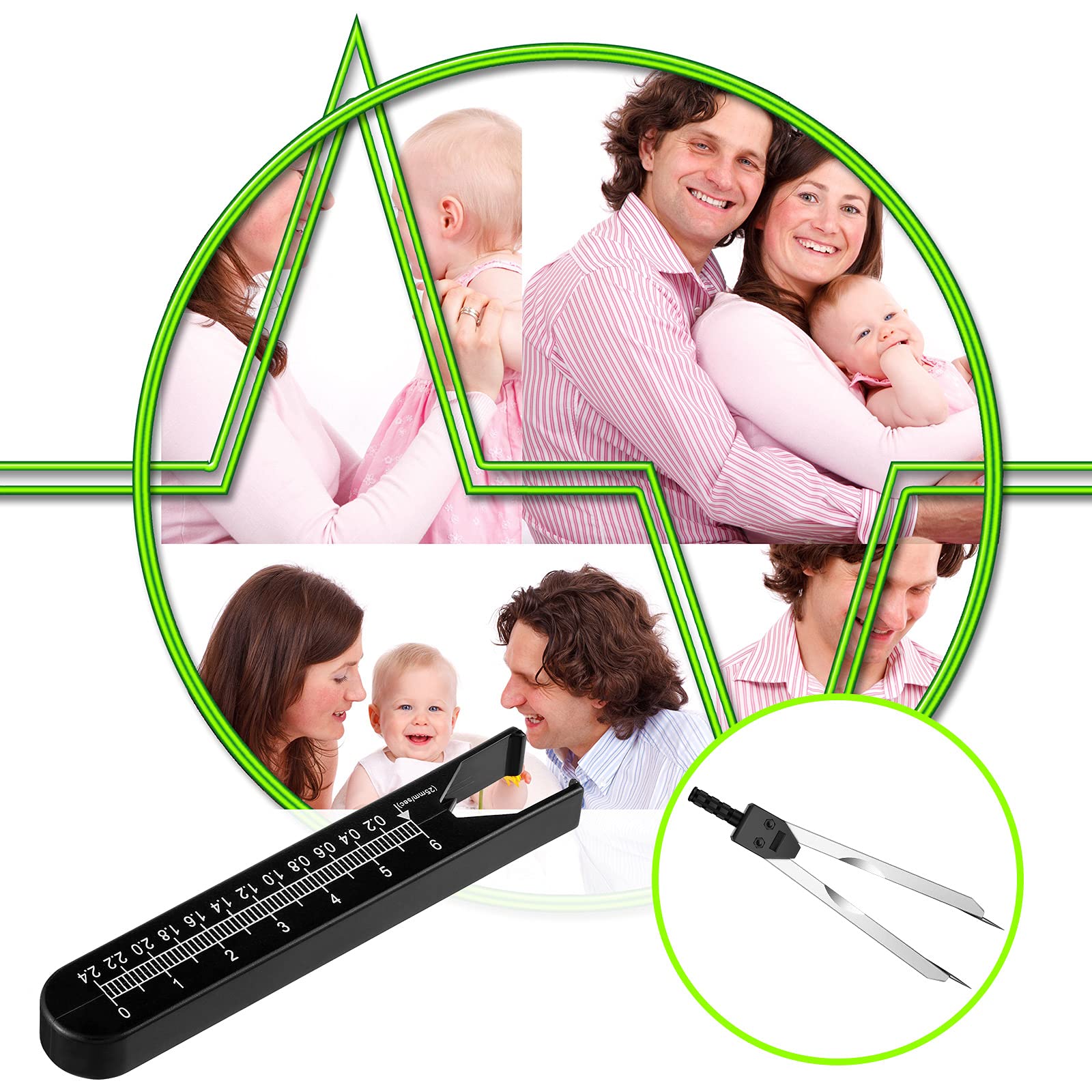 Snapklik.com : EKG Caliper ECG Calipers Measuring Tool