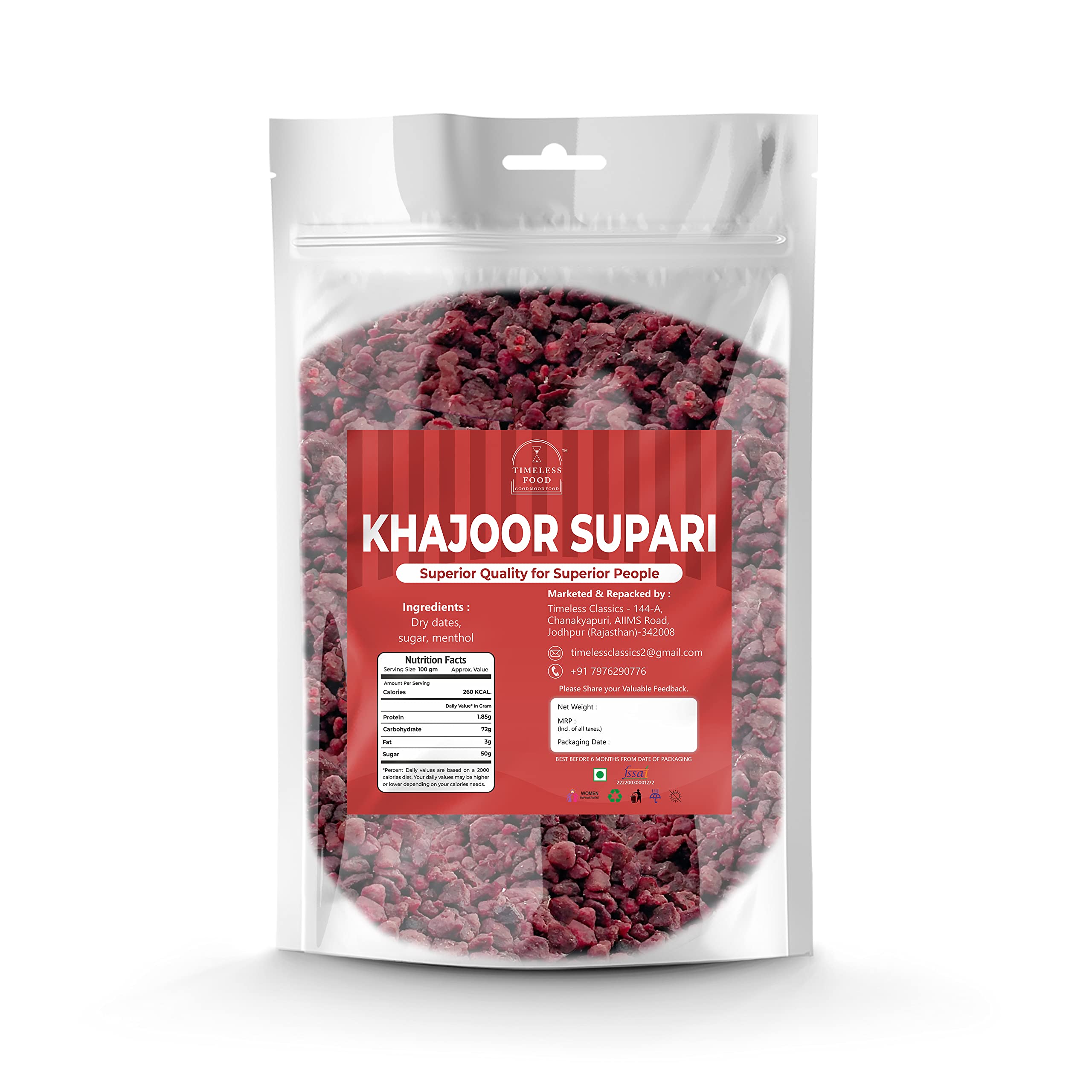 Timeless Food : Khajur Supari 200 gm- Traditional Date Palm Chew ...