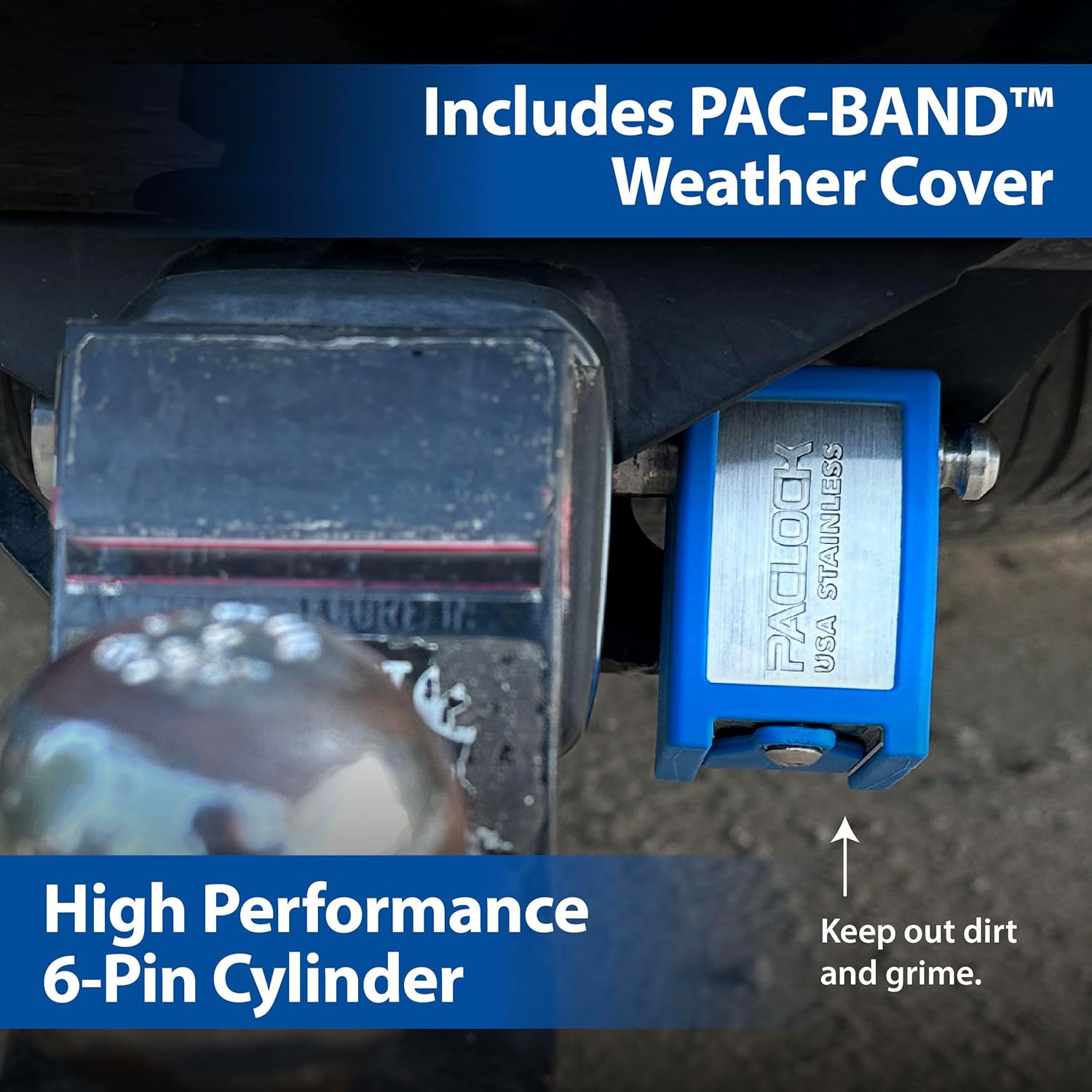 PACLOCK UCS-80A-250 Cerradura de enganche de remolque Accesorios para ...