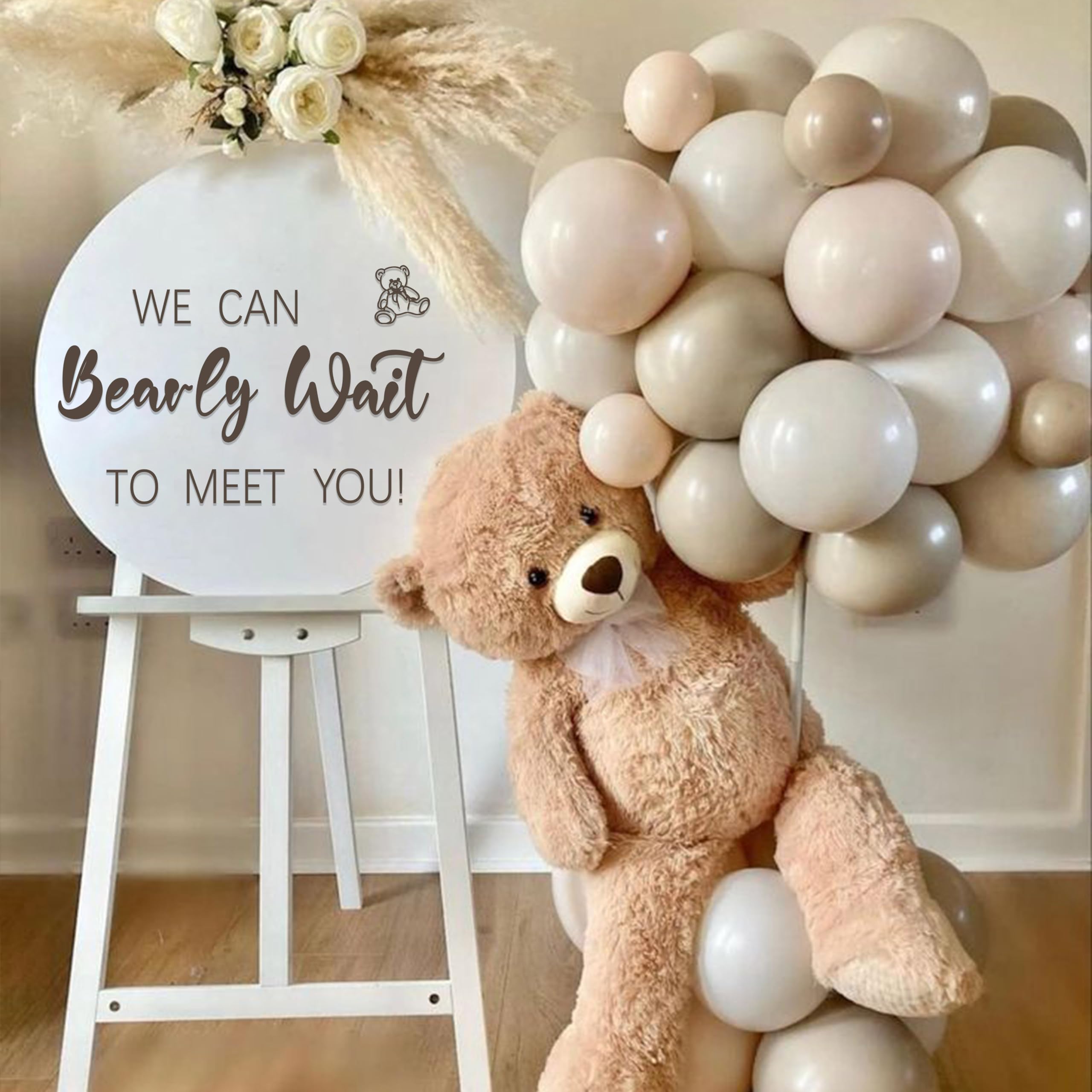 Amazon.com: We can Bearly Wait Decal - We can Bearly Wait to Meet You Party Decorations,Bear ...