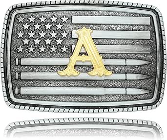 Amazon.com: Vancy Utopia Belt Buckles Initial Letters Men Western ...