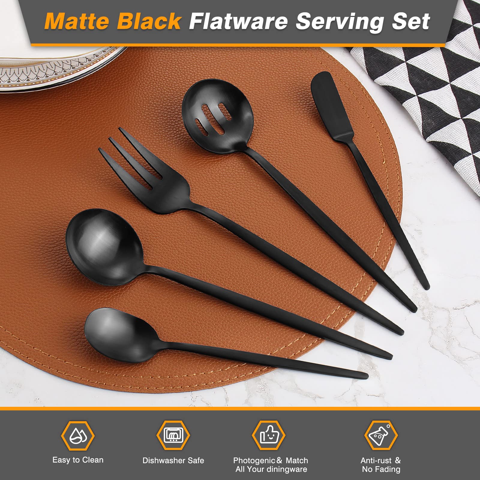 Black Serving Utensils