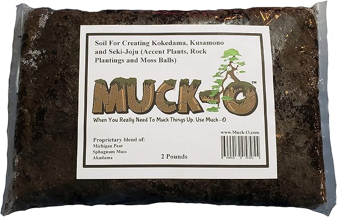 Amazon.com : Muck-O Bonsai Muck Keto Soil for Making Kokedama, Kusamono ...