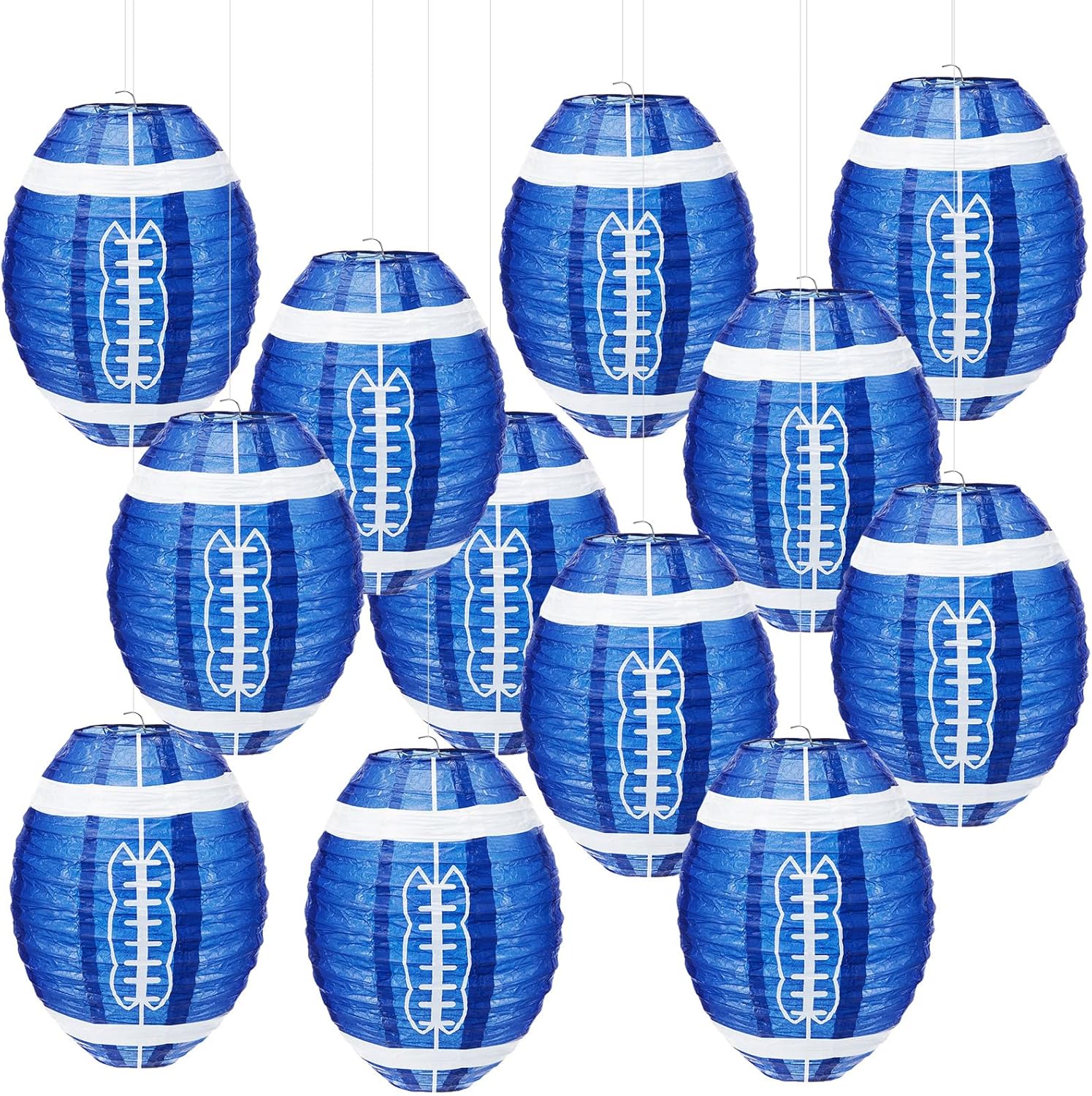 Amazon.com: Mudder 12 Pieces 12 Inches Football Paper Lanterns Sports ...
