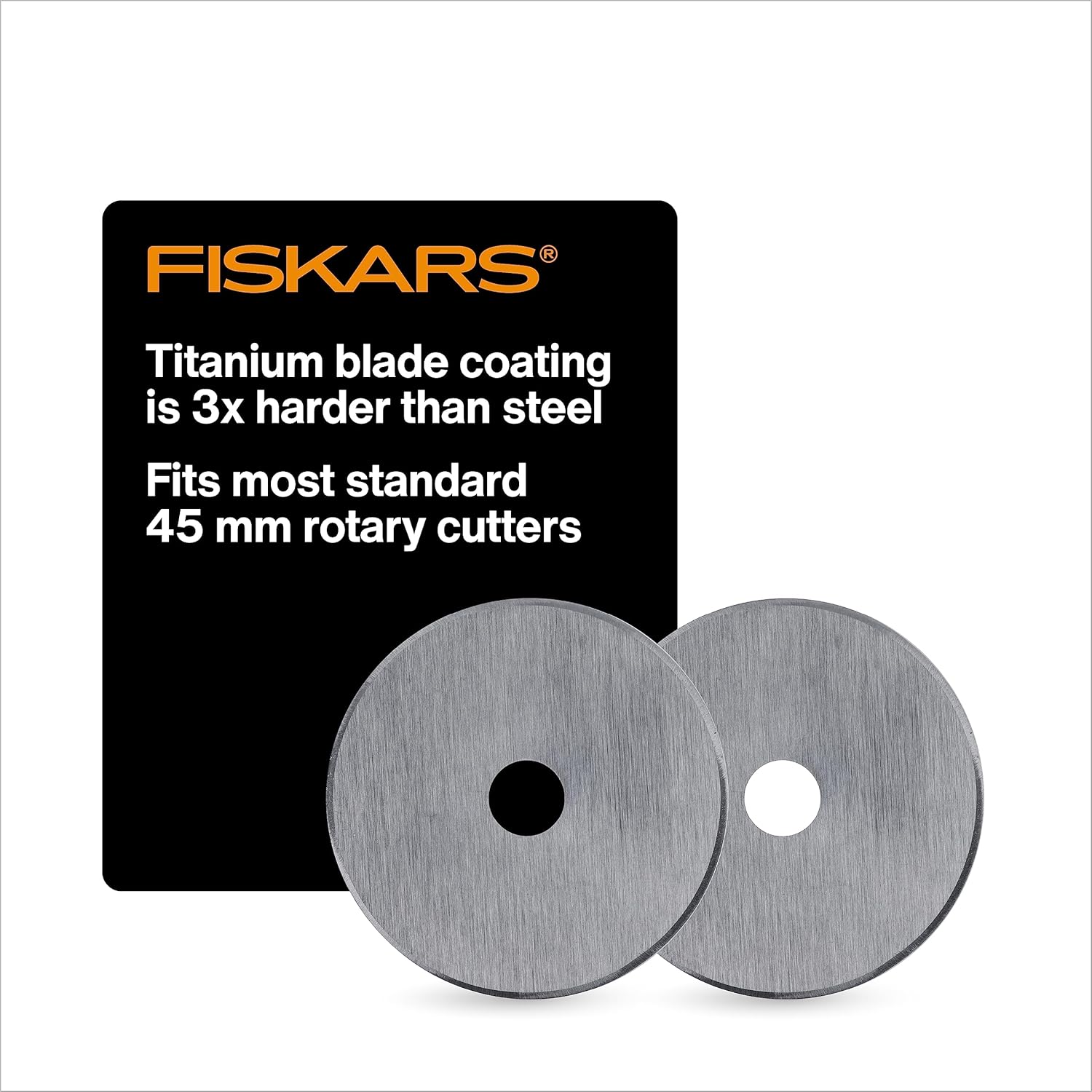 Amazon.com: Fiskars 45mm Titanium Rotary Blades (2 Pack) Rotary Cutter ...