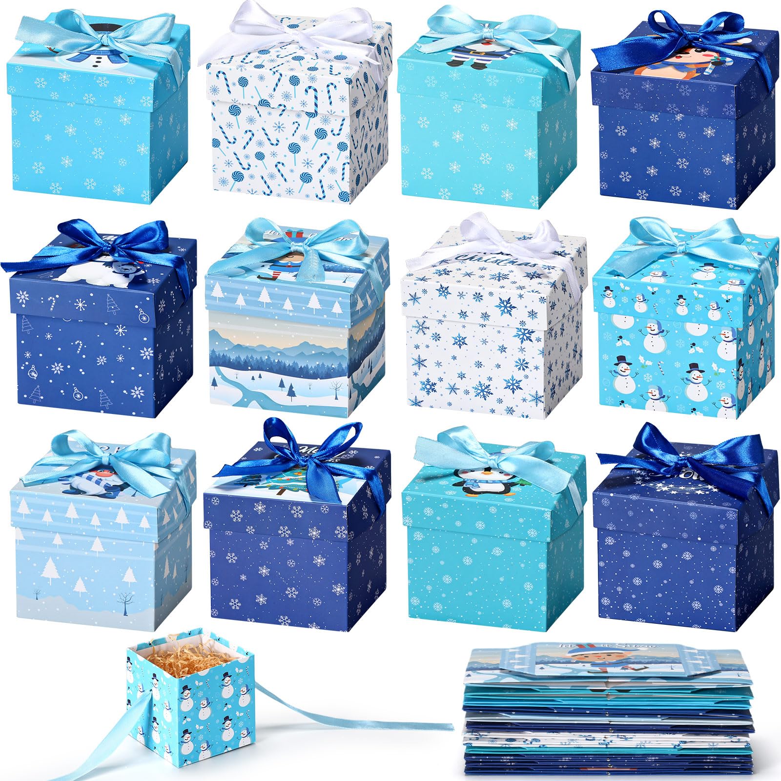 Amazon.com: Cholemy 60 Pieces Christmas Gift Boxes with Lids Small ...