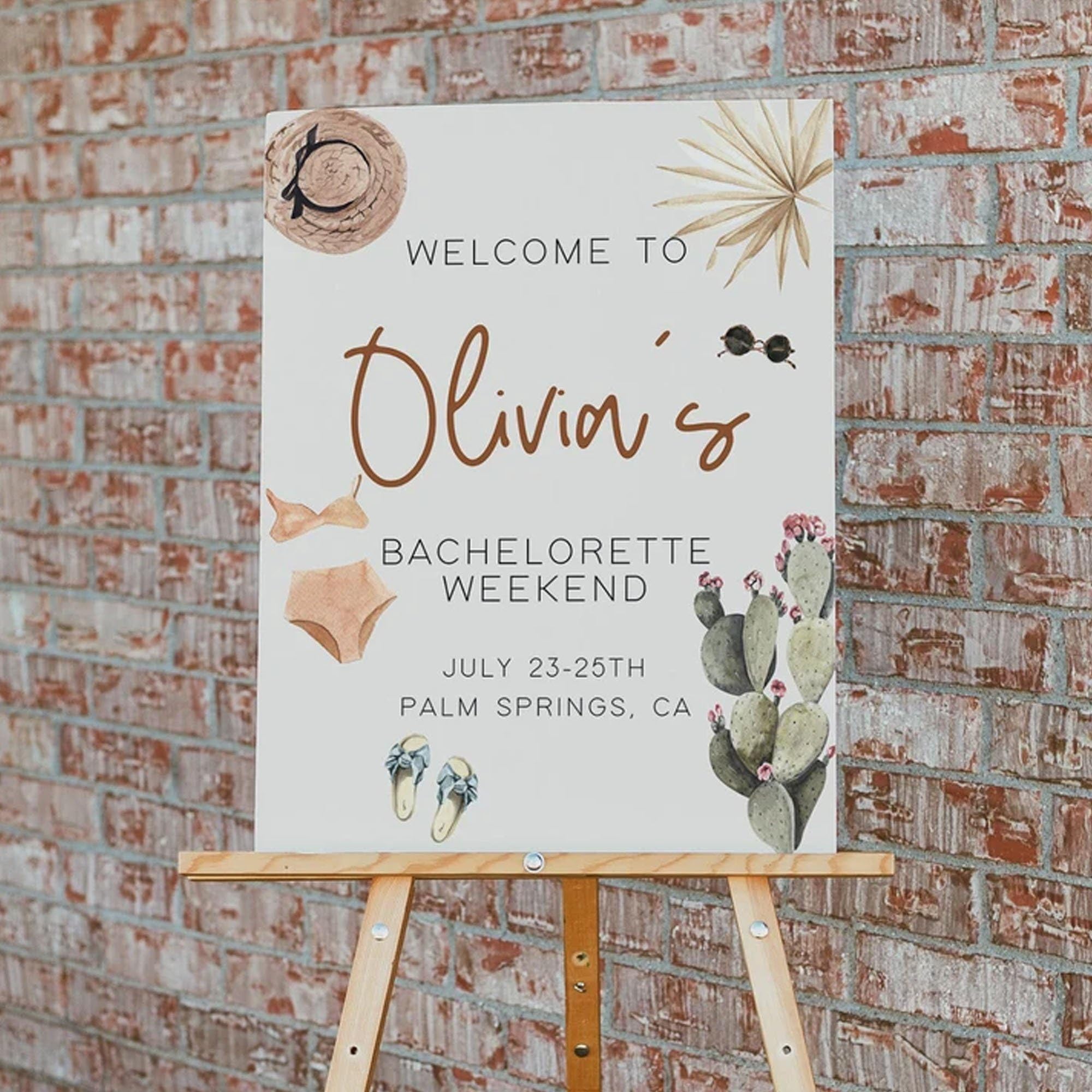 Amazon.com: Bachelorette Welcome Sign Template, Desert Bachelorette ...