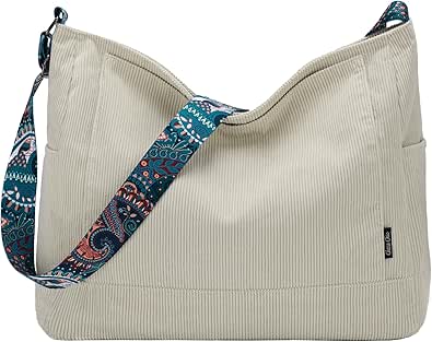 Chase Chic Corduroy Tote Bag for Women, Large Crossbody Hobo Bag Casual Convertible Shoulder Bag ...