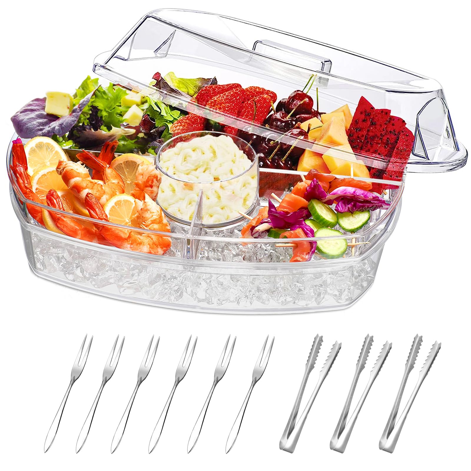 Amazon.com: Chilled Serving Platters and Trays for Entertaining,Chilled ...
