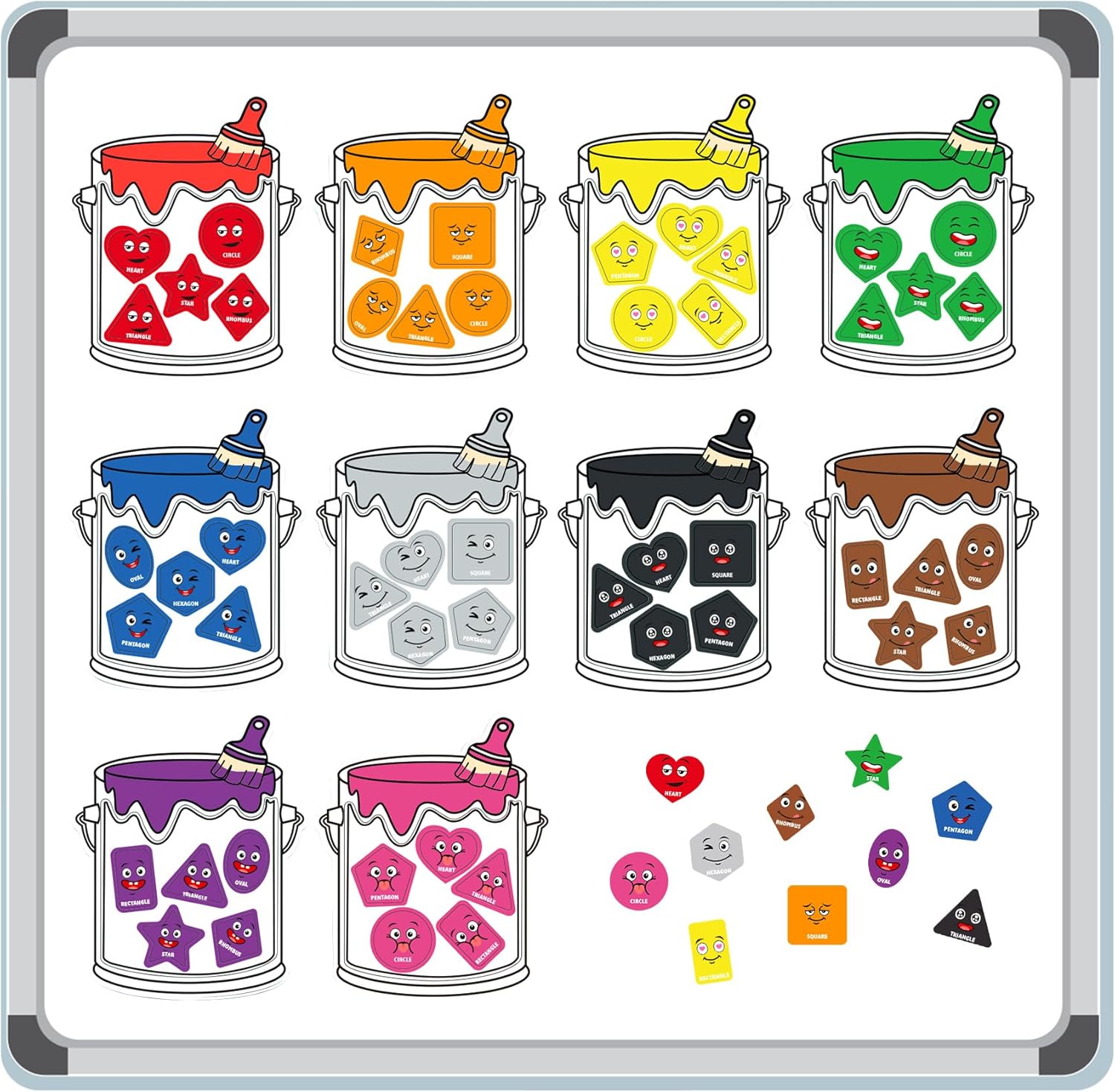 Amazon.com: Creatoy Magnetic Color Sorting Set, Magnetic Shapes ...