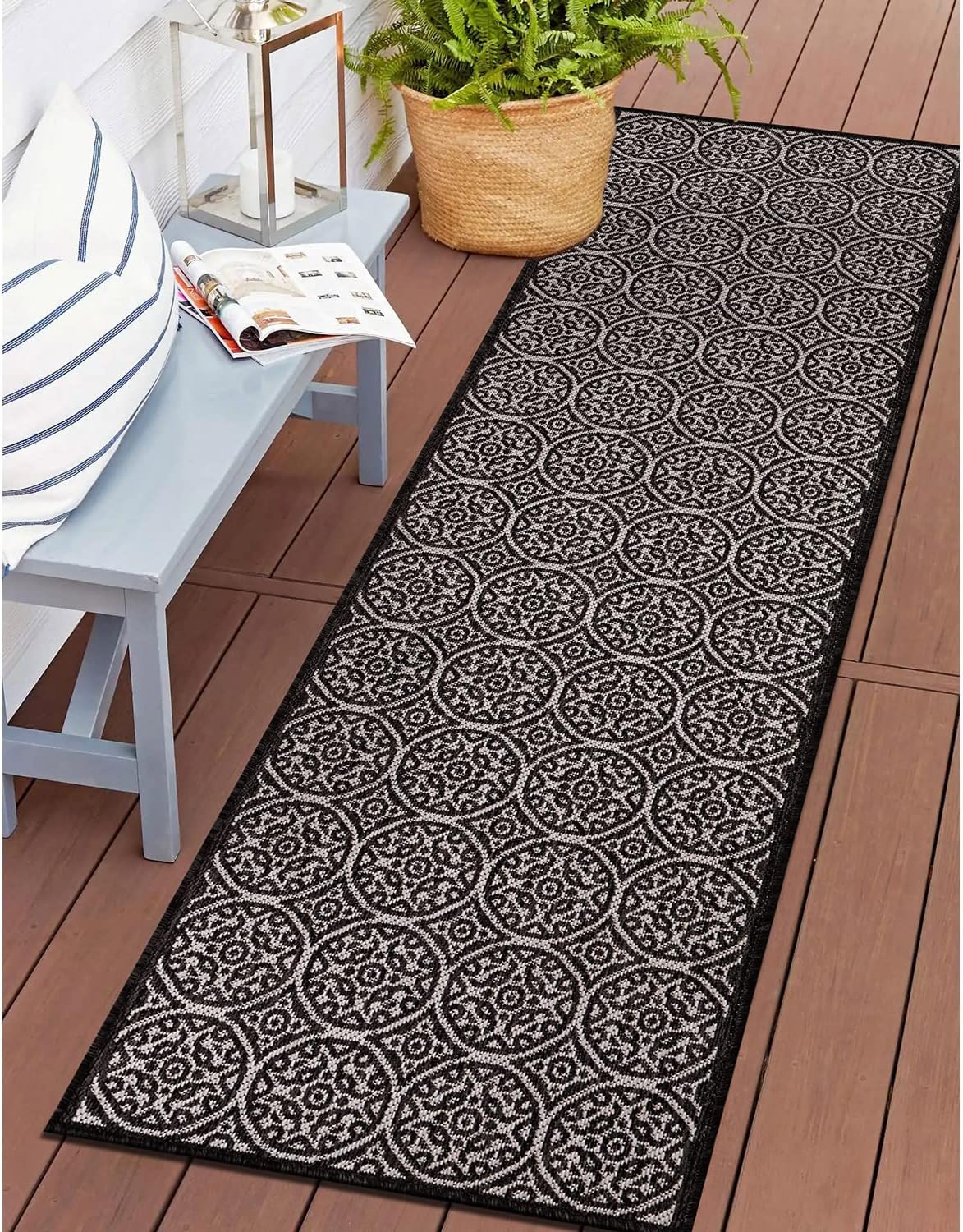 Amazon.com: Rugshop Capri Transitional Floral Circles Textured Flat ...