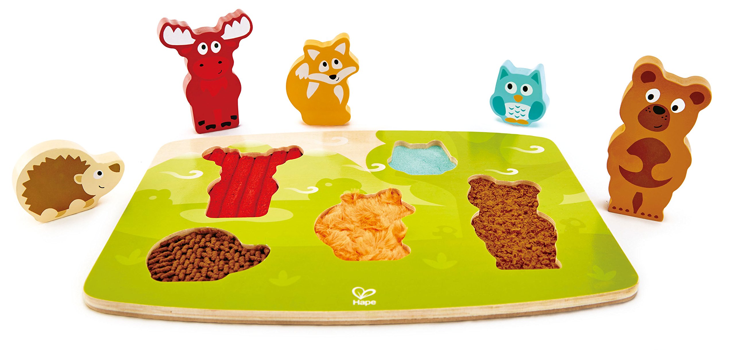 Hape Forest Animal Tactile Puzzle | Wooden Jigsaw Puzzle | Forest ...