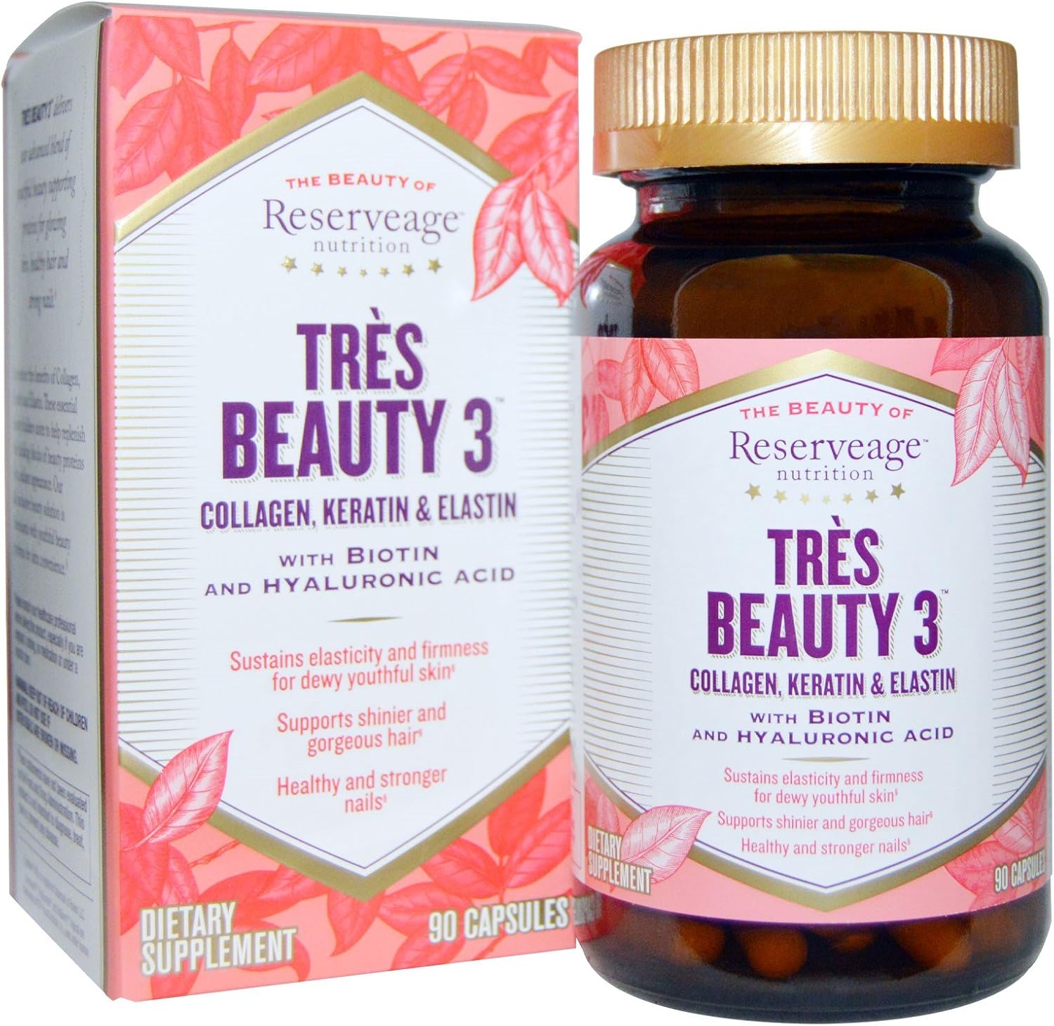 Amazon.com: AWEHIRU ReserveAge Nutrition, Tres Beauty 3, 90 Capsules ...