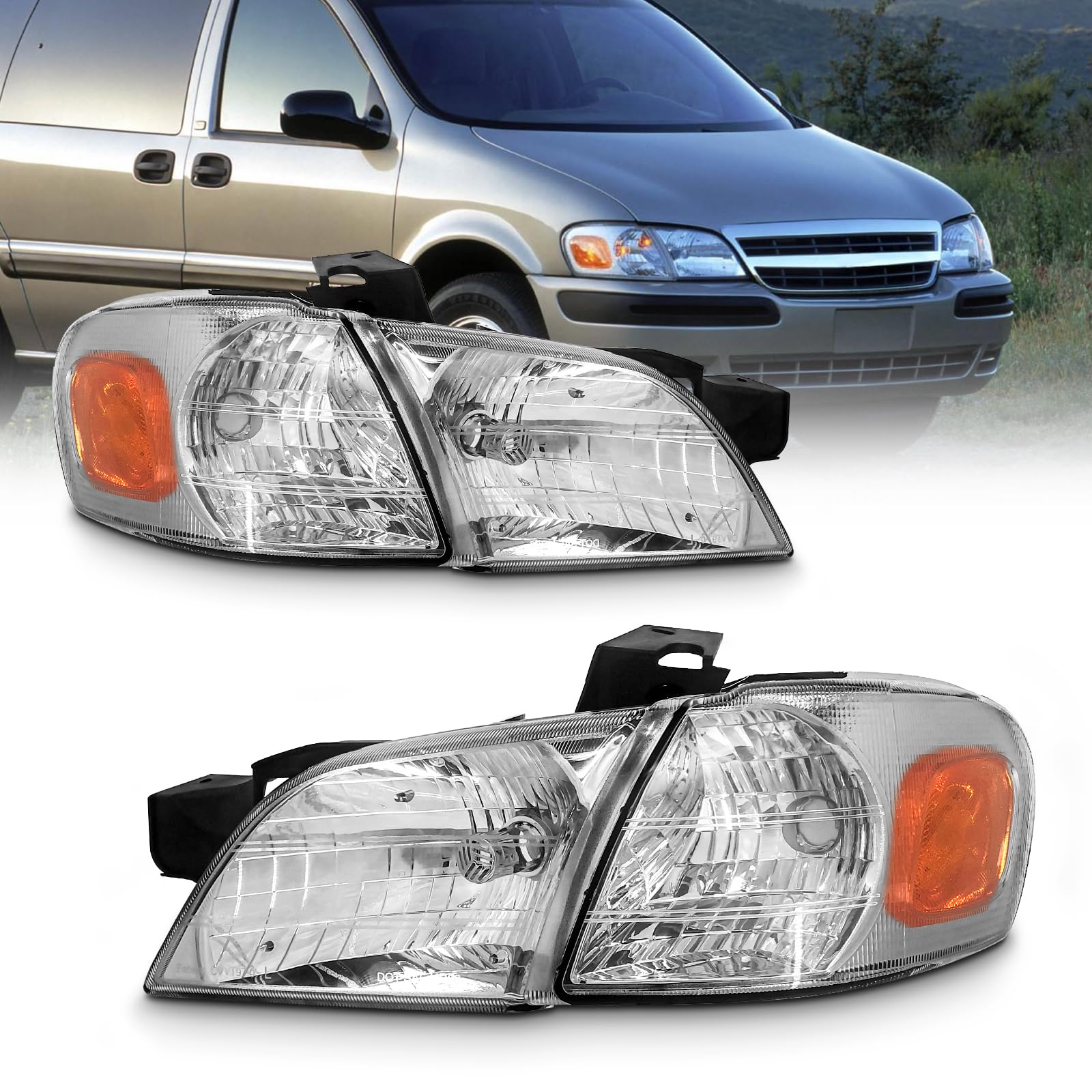 Snapklik.com : AS Headlight Assembly For 1997-2005 Chevy/Chevrolet ...