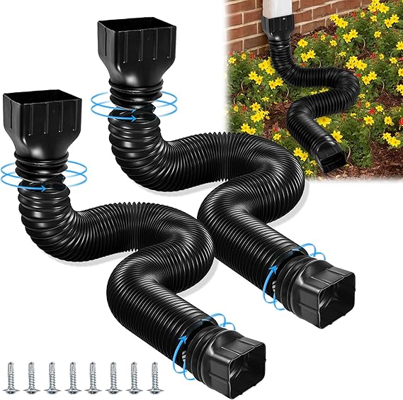 Gutter Downspout Extensions Rain Gutter Downspout Extensions, Flexible ...