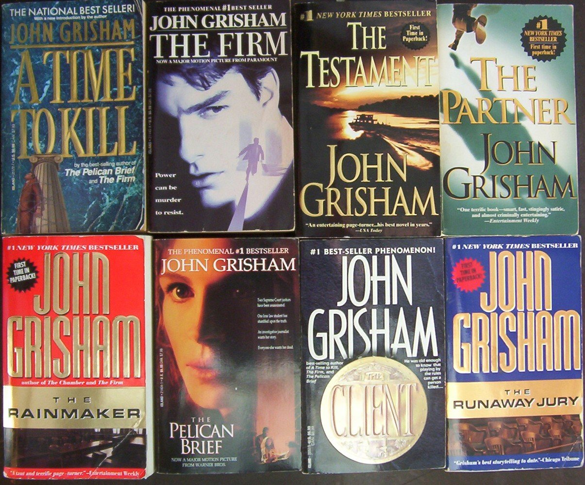 Lot of 8 John Grisham Paperback Books (The Partner, a Time to Kill, the ...