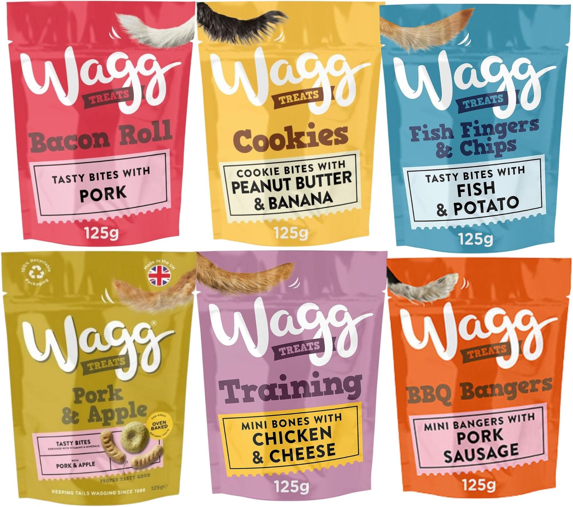 Wagg Puppy & Junior Meaty Bites Chicken & Yoghurt Dog Treats 125g (Pack ...