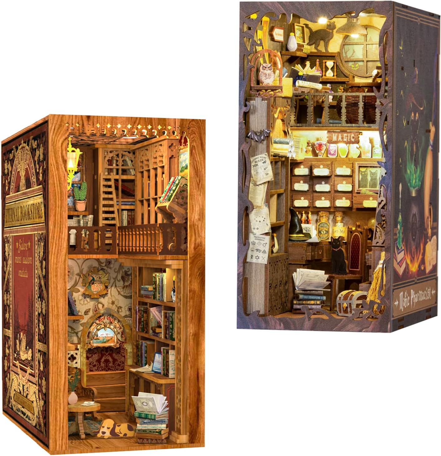 Amazon.com: CUTEBEE DIY Book Nook Kit for Adults Bookshelf Insert DIY ...